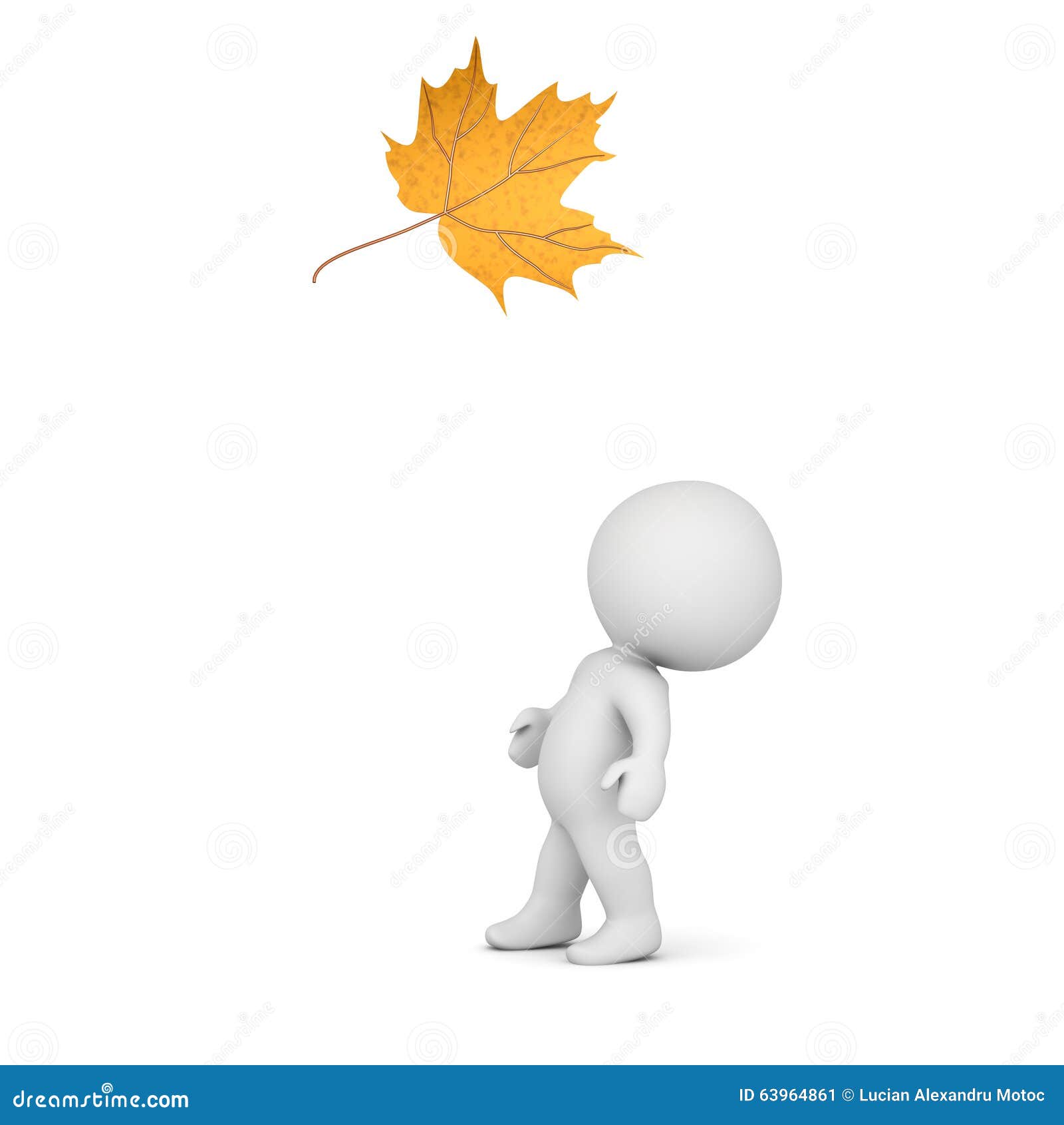 3D Character Looking Up At Large Abacus Stock Photo | CartoonDealer.com ...