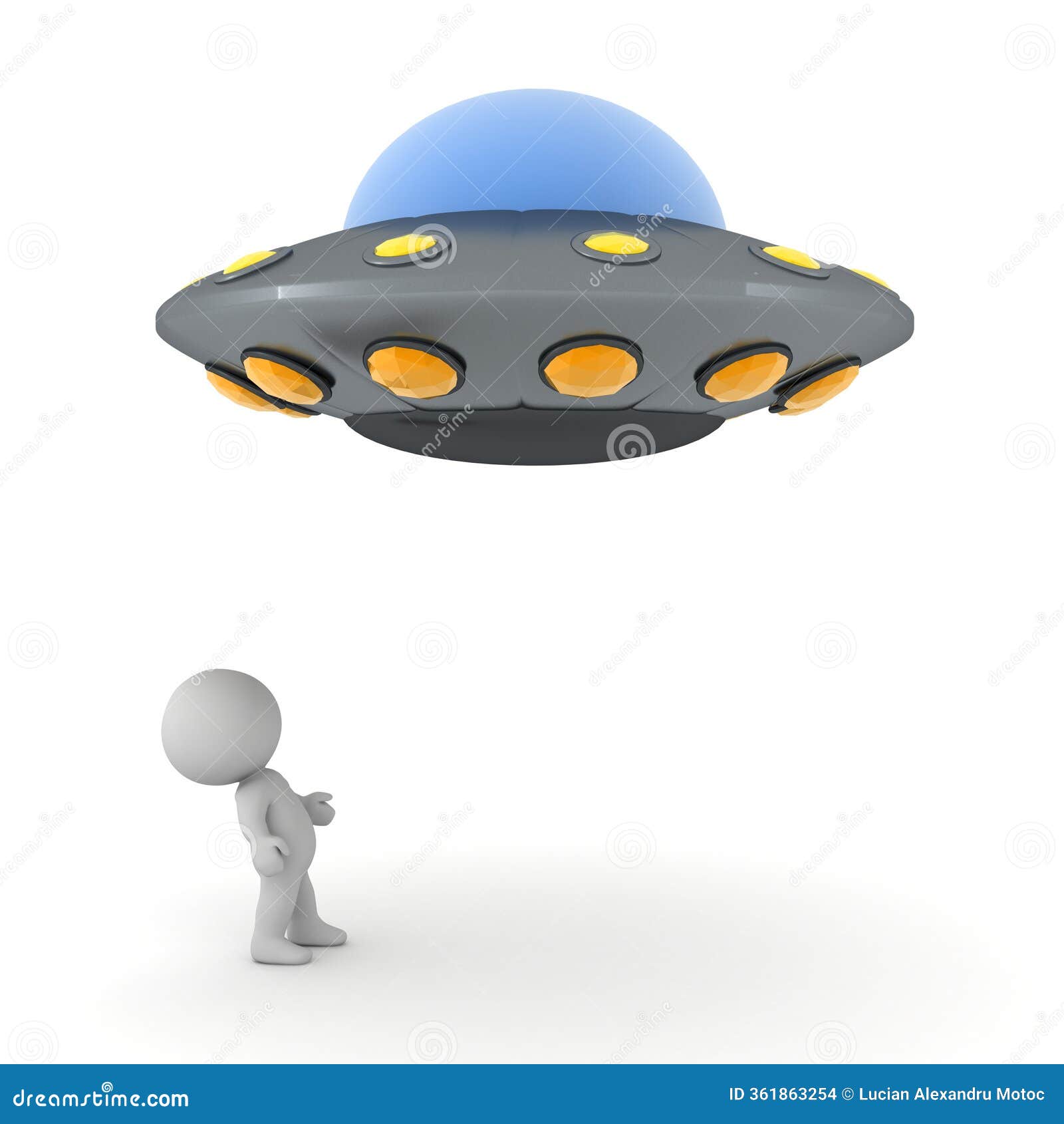 3D Character Looking Up At Ruler Royalty-Free Stock Photo ...