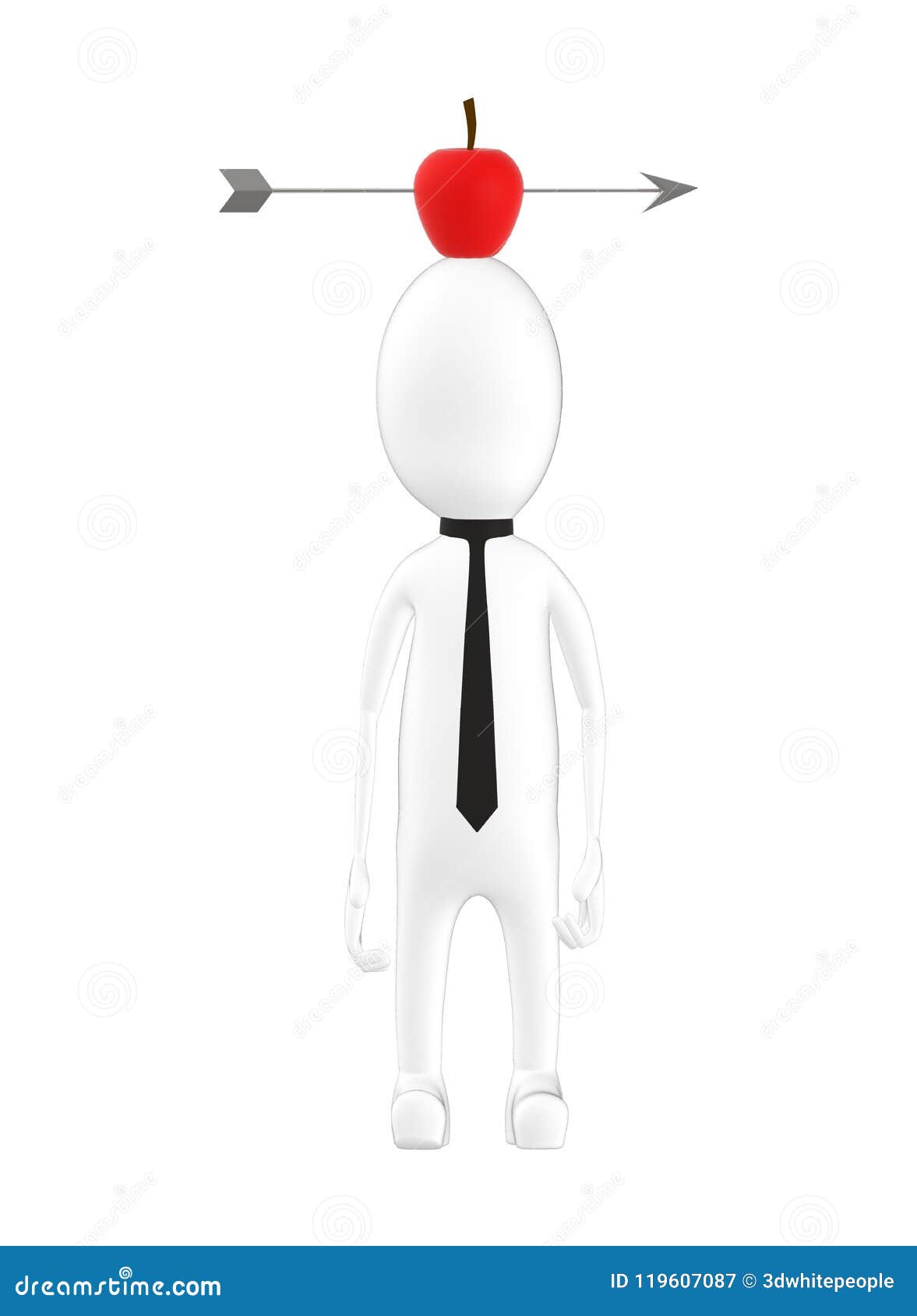 3d Character , Man and a Apple with Arrow in it on Head Stock ...
