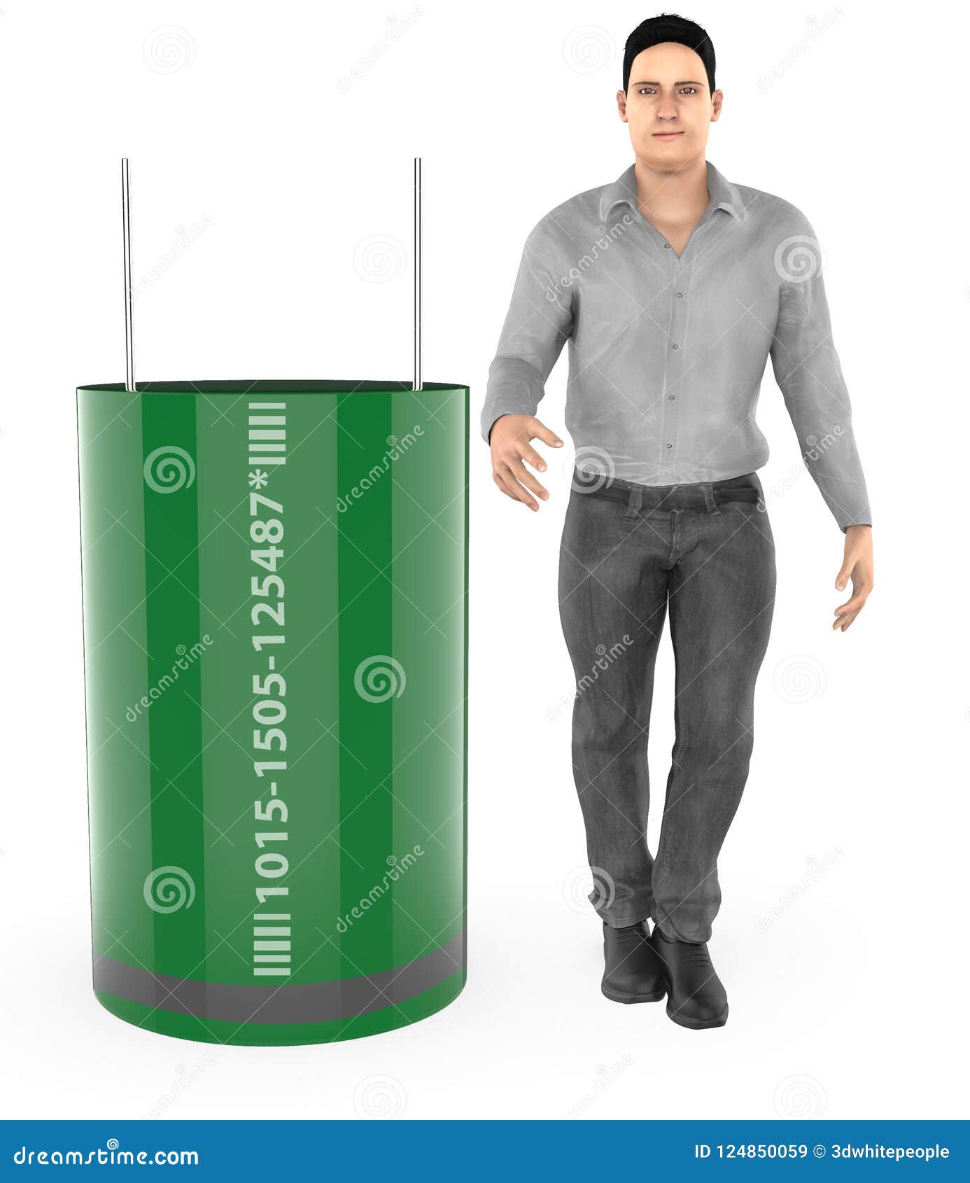 3d Character , Man and Capacitor Stock Illustration - Illustration of ...