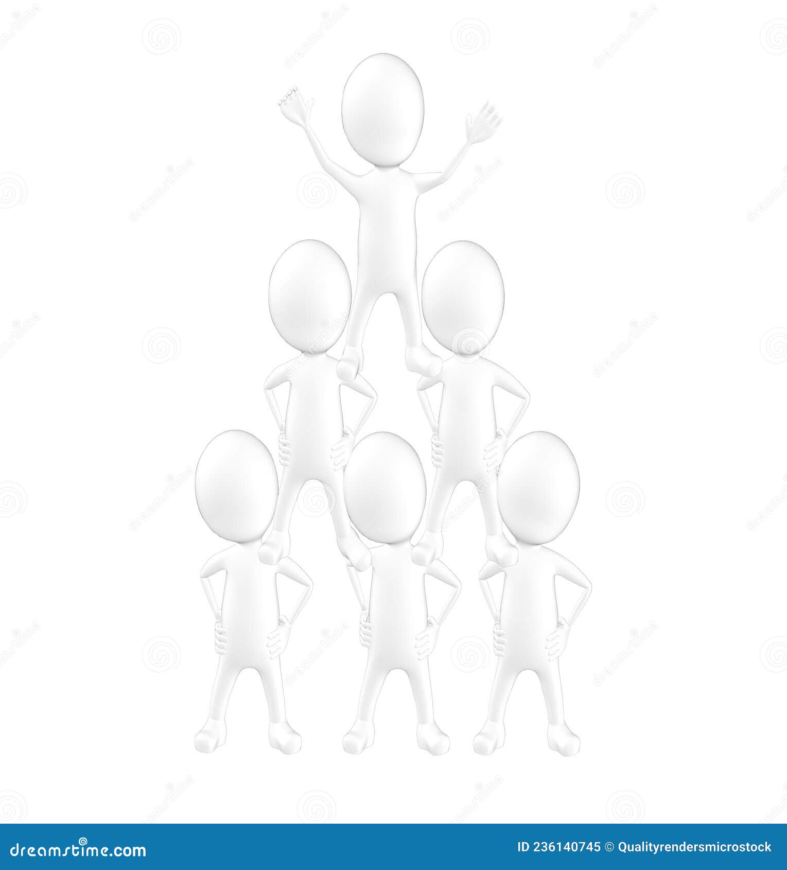 3d Character , Man Character Standing in Pyramid Shape Stock ...