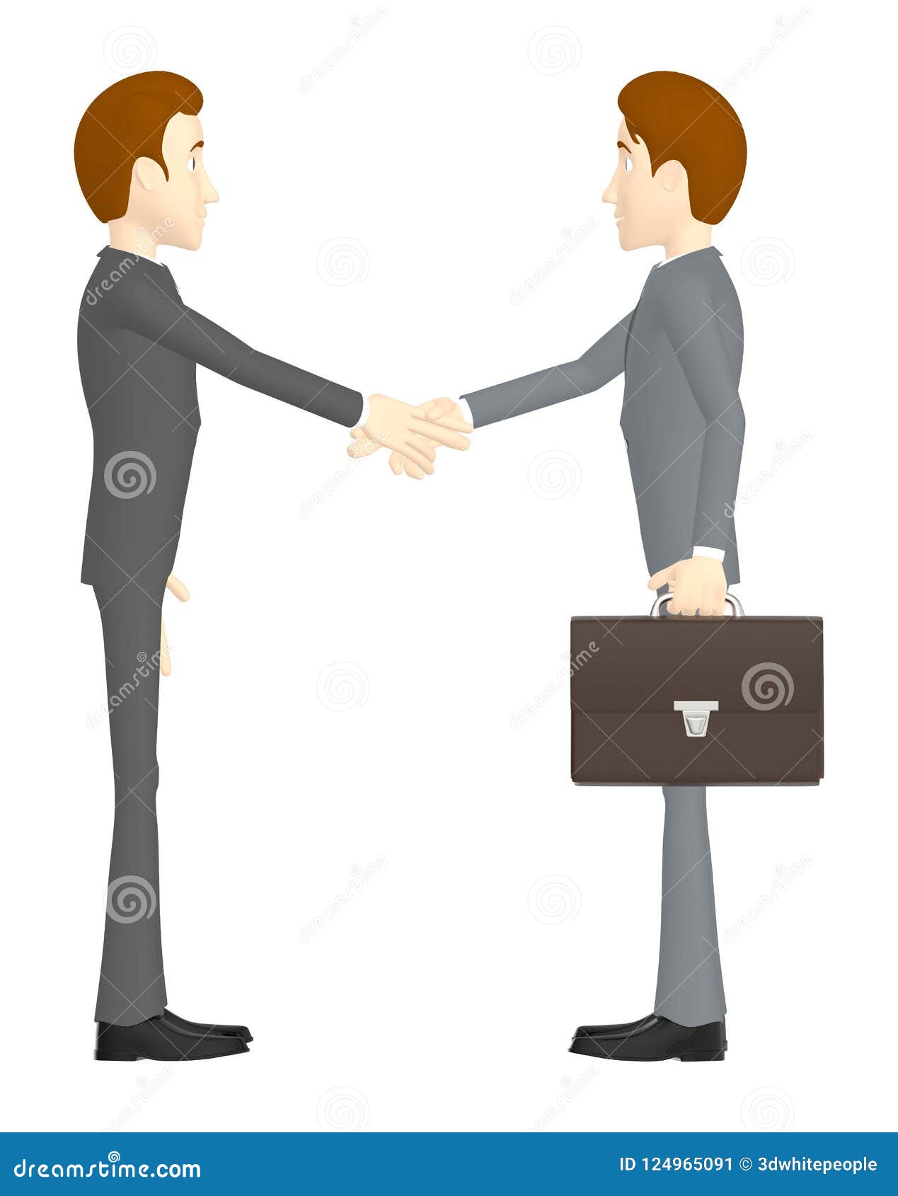 3d Character , Man Characters Shake Handing Stock Illustration ...