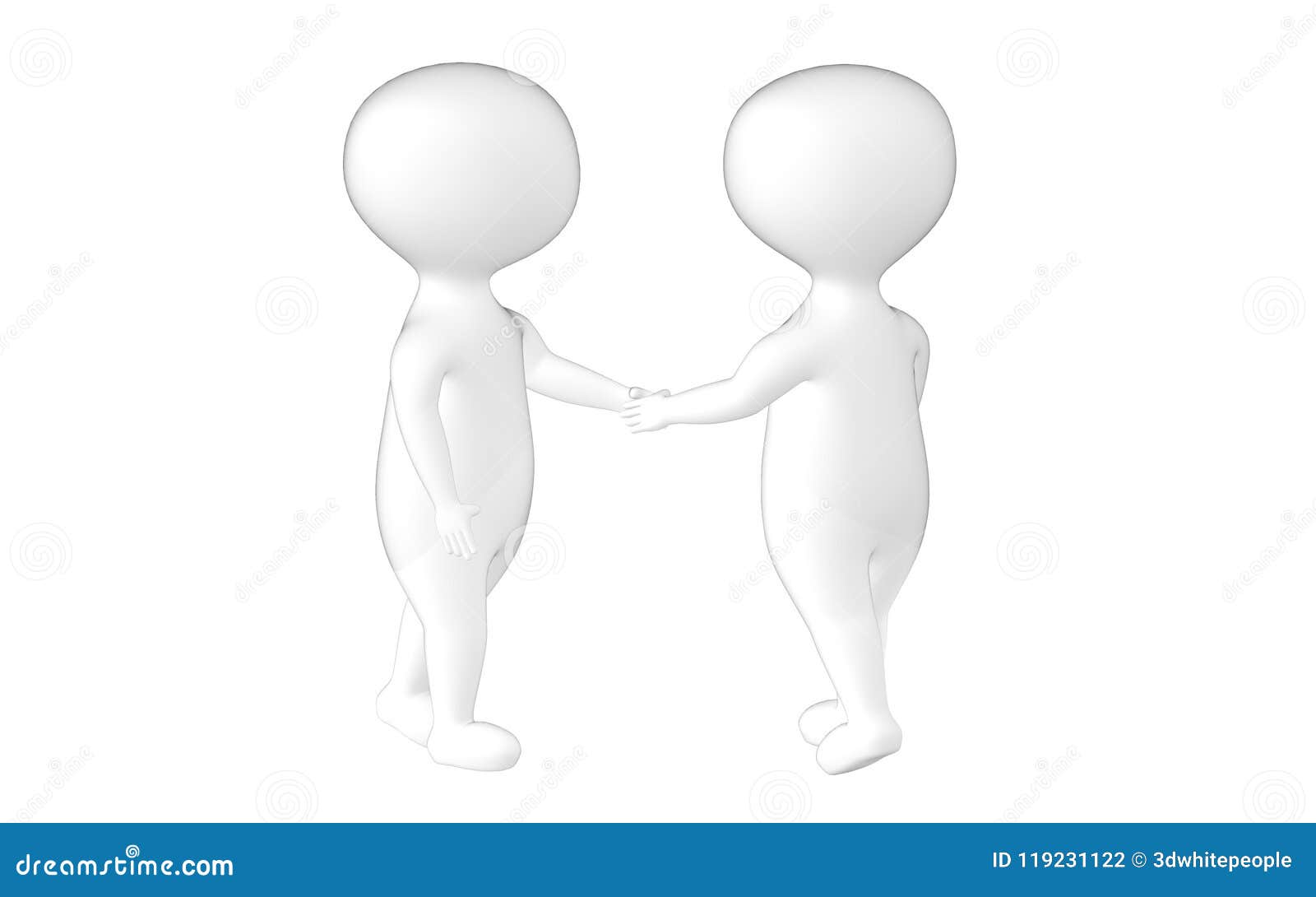 3d Character , Man Characters Shake Handing Stock Illustration ...