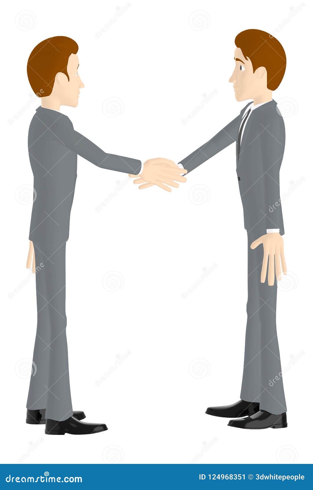 3d Character , Man Characters Shake Handing Stock Illustration ...