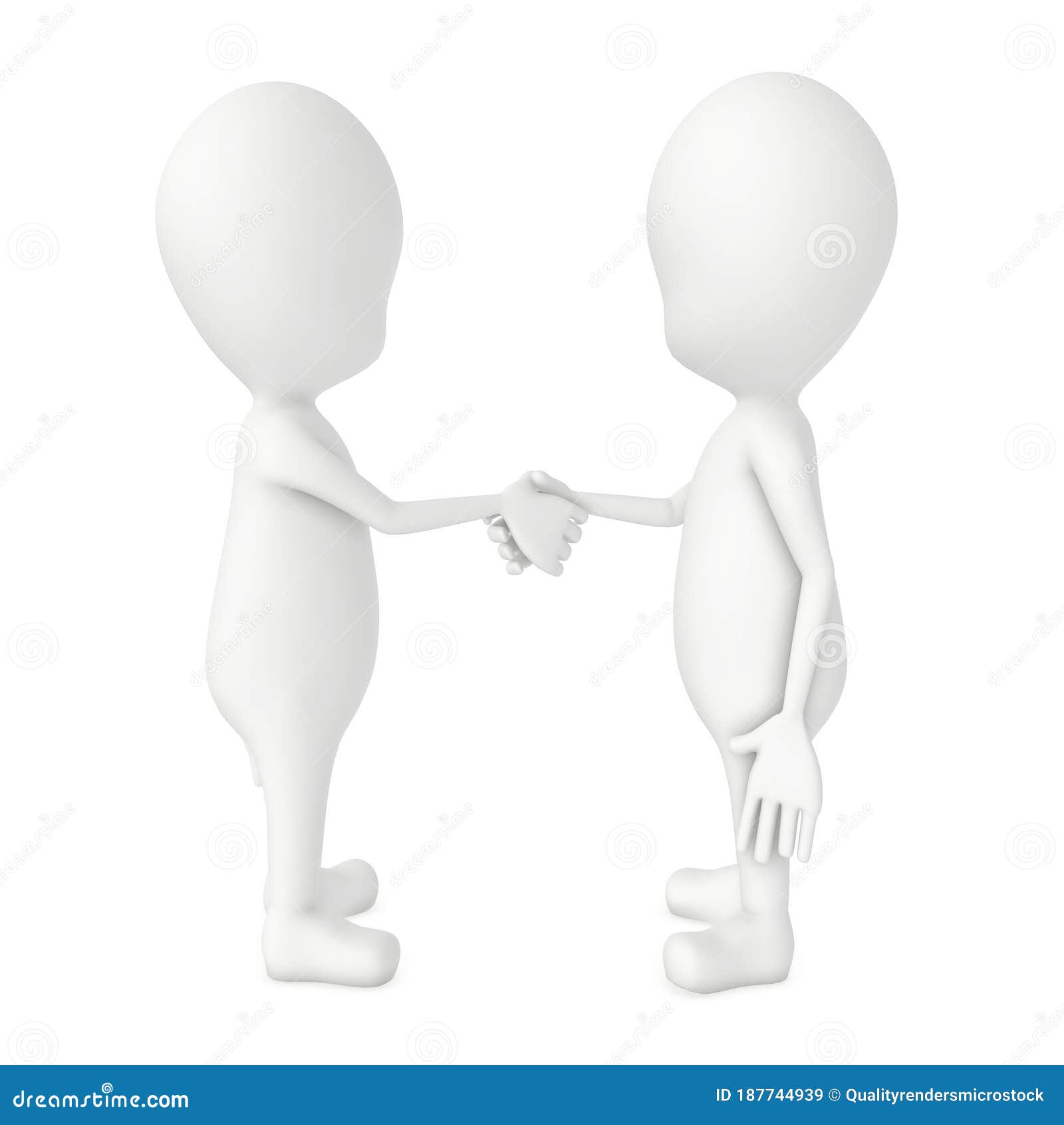 3d Character , Man Characters Shake Handing Stock Illustration ...