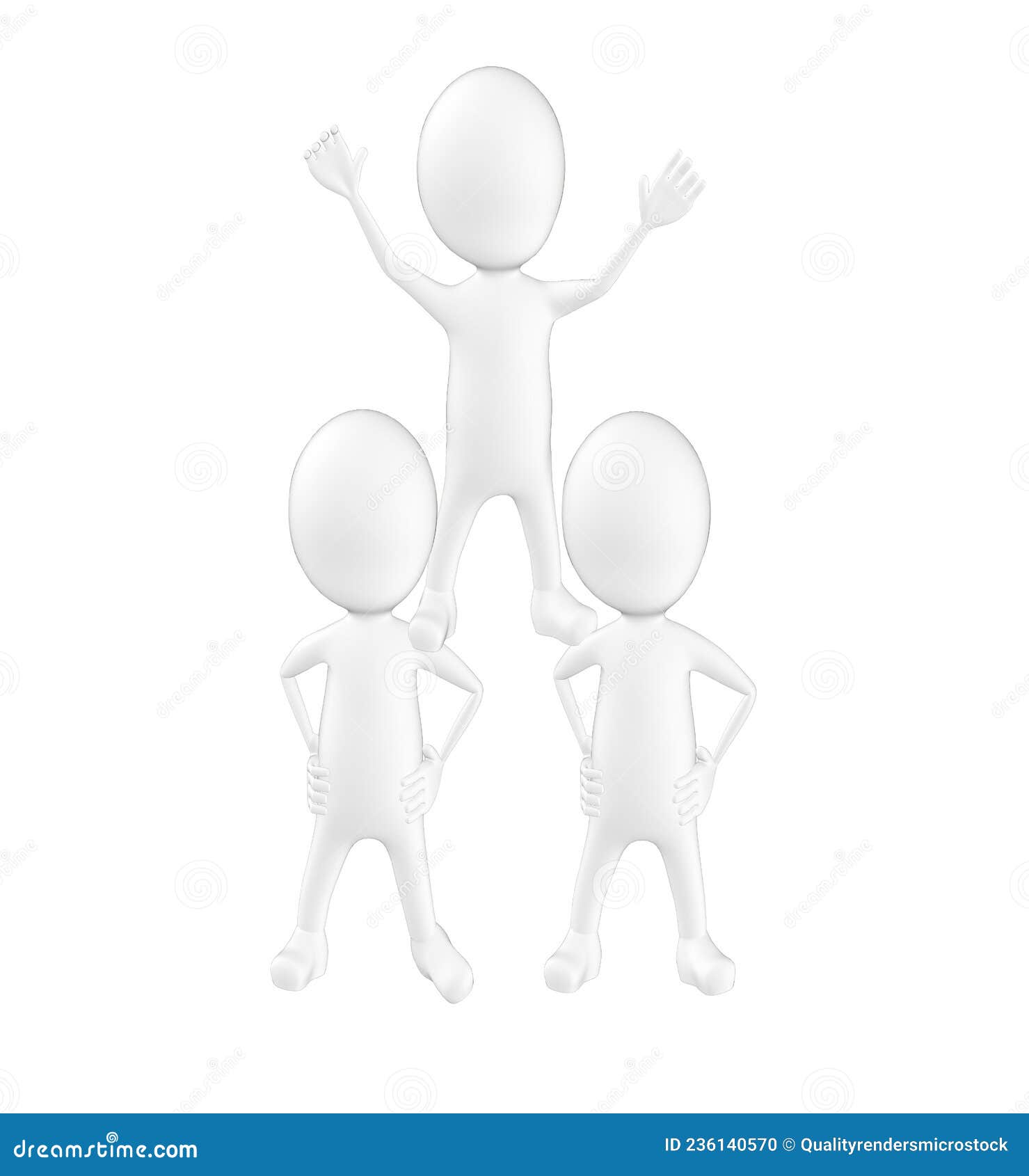 3d Character , Man Characters Standing in Pyramid Shape Stock ...