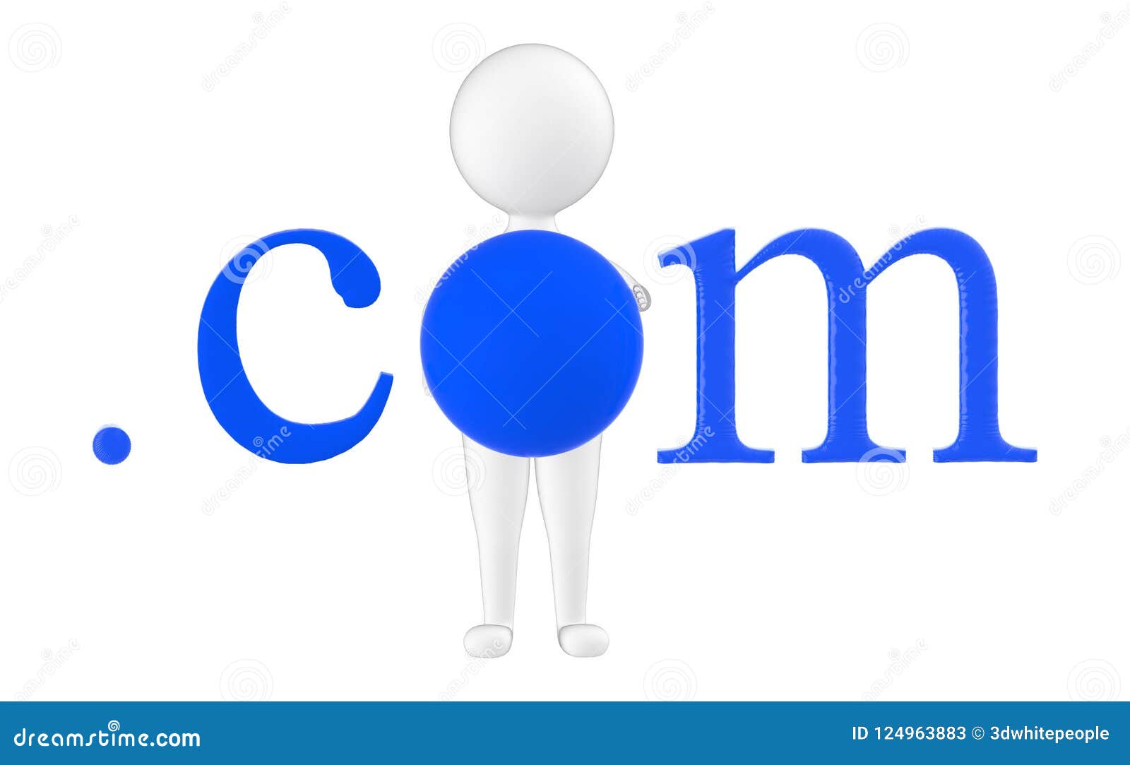3d Character , Man - .com Text Stock Illustration - Illustration of ...