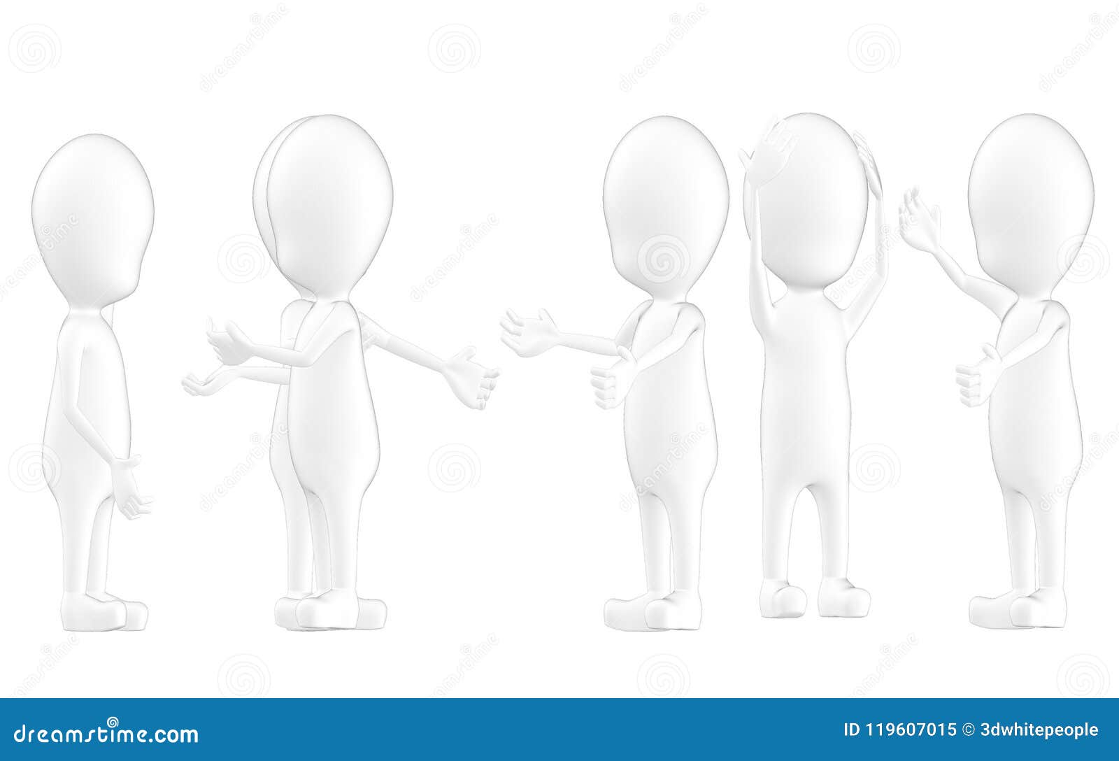 3d Character , Man Crowd Discussion ,talk Stock Illustration ...