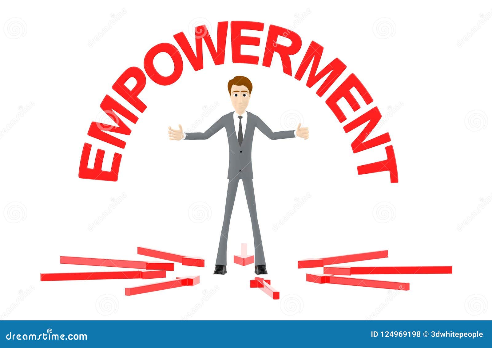 3d Character , Man , Empowerment Stock Illustration - Illustration of ...