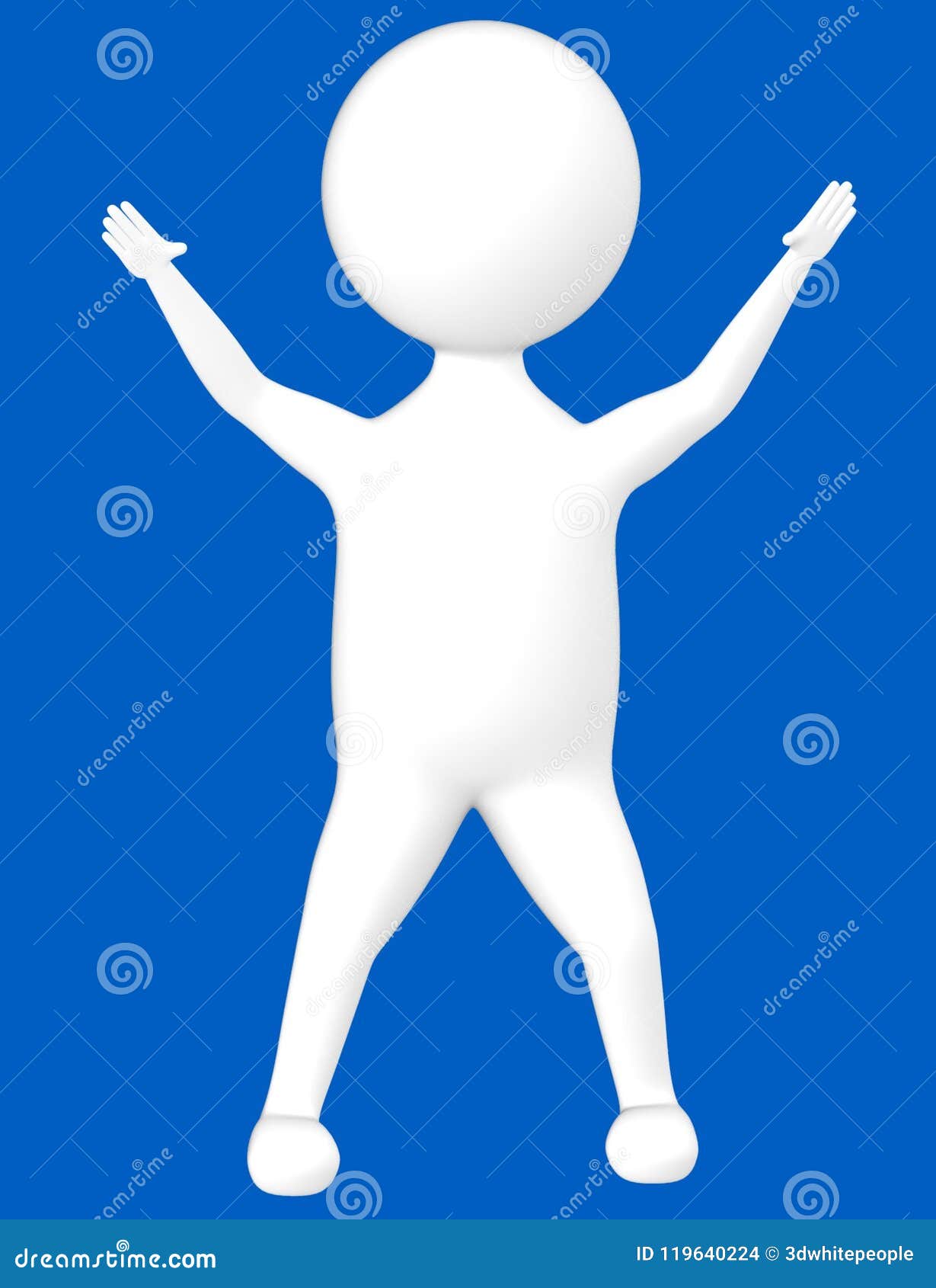 3d character , man excited stock illustration. Illustration of ...