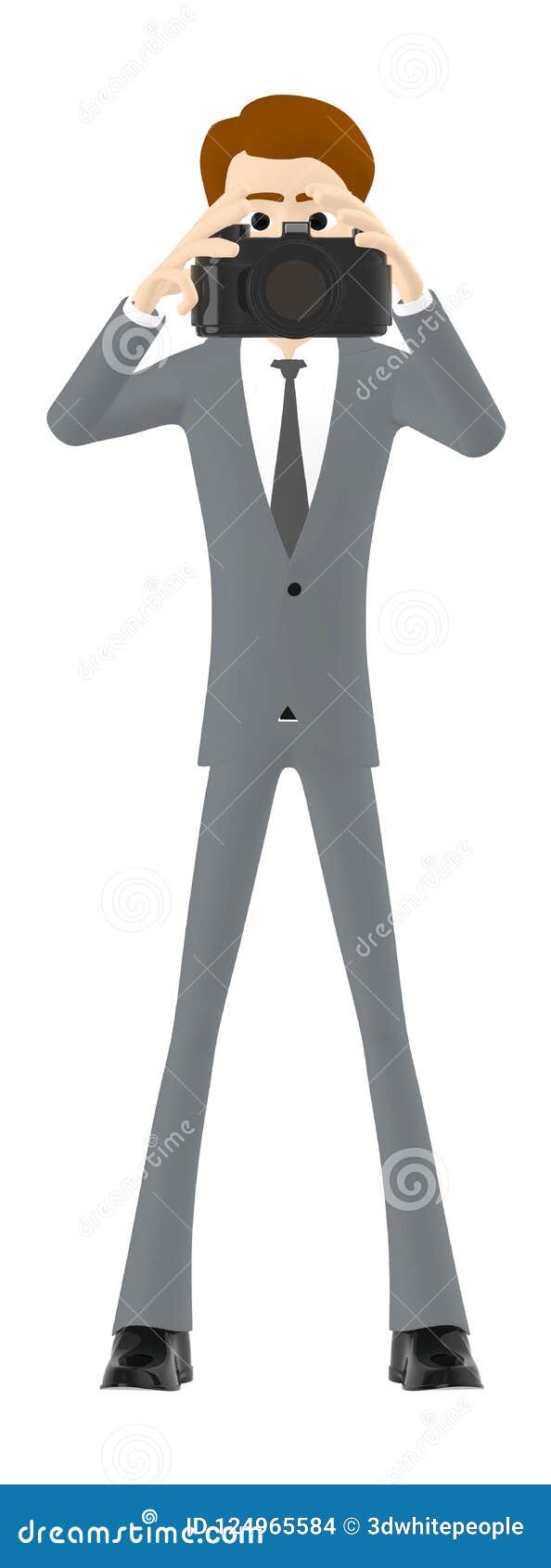 3d Character , Man Holding a Camera Stock Illustration - Illustration ...