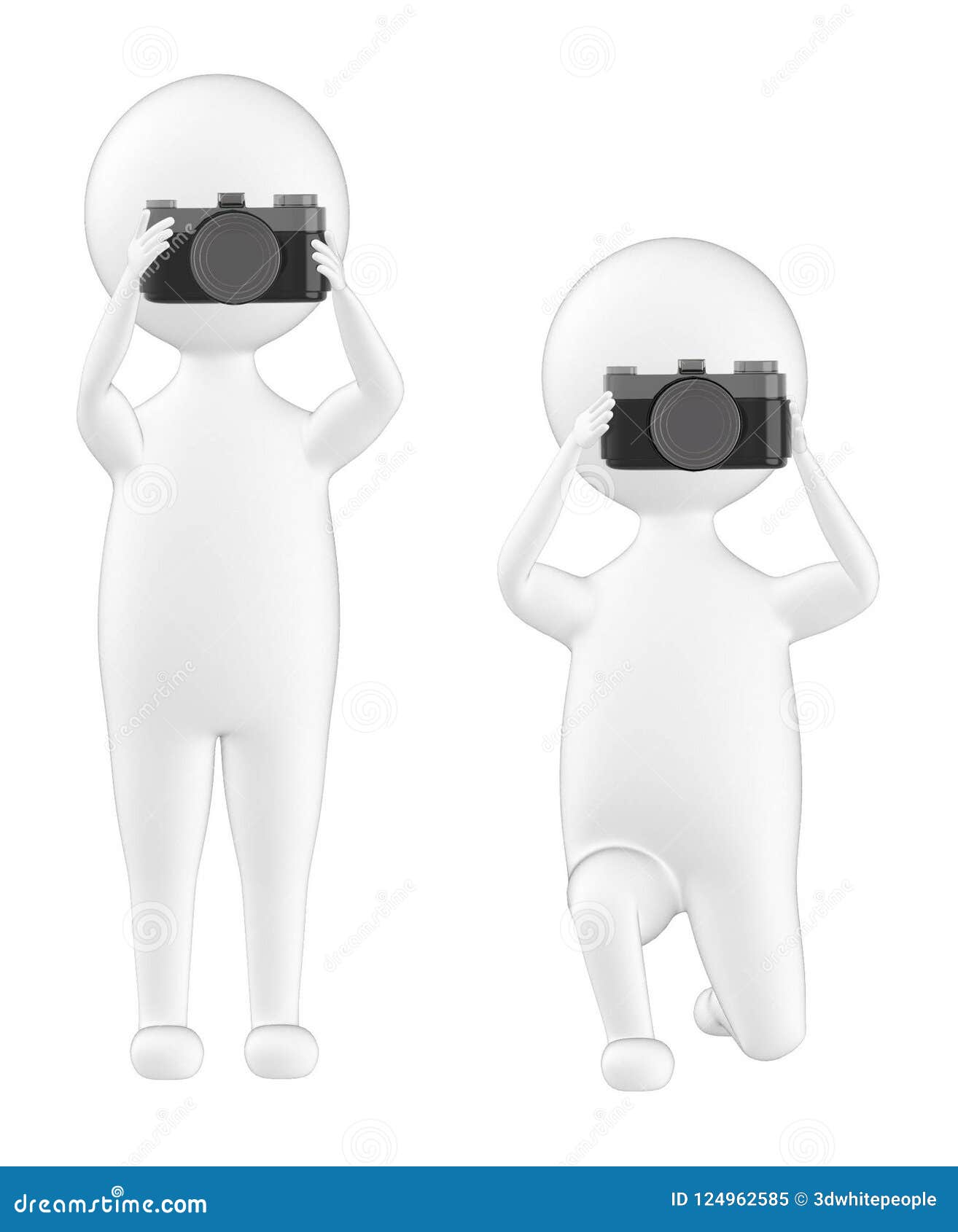 3d Character , Man , Character Holding Cameras Stock Illustration ...