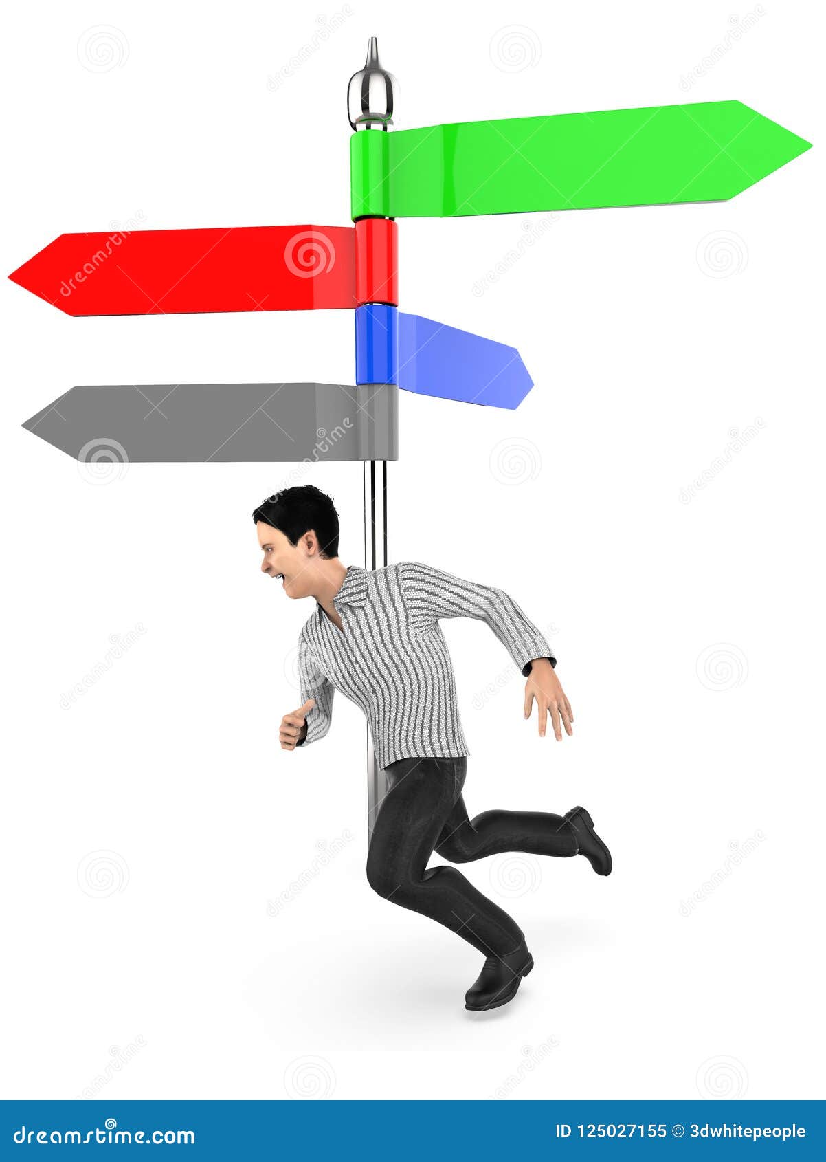 MAn Running With Arrow Stock Image | CartoonDealer.com #121397023