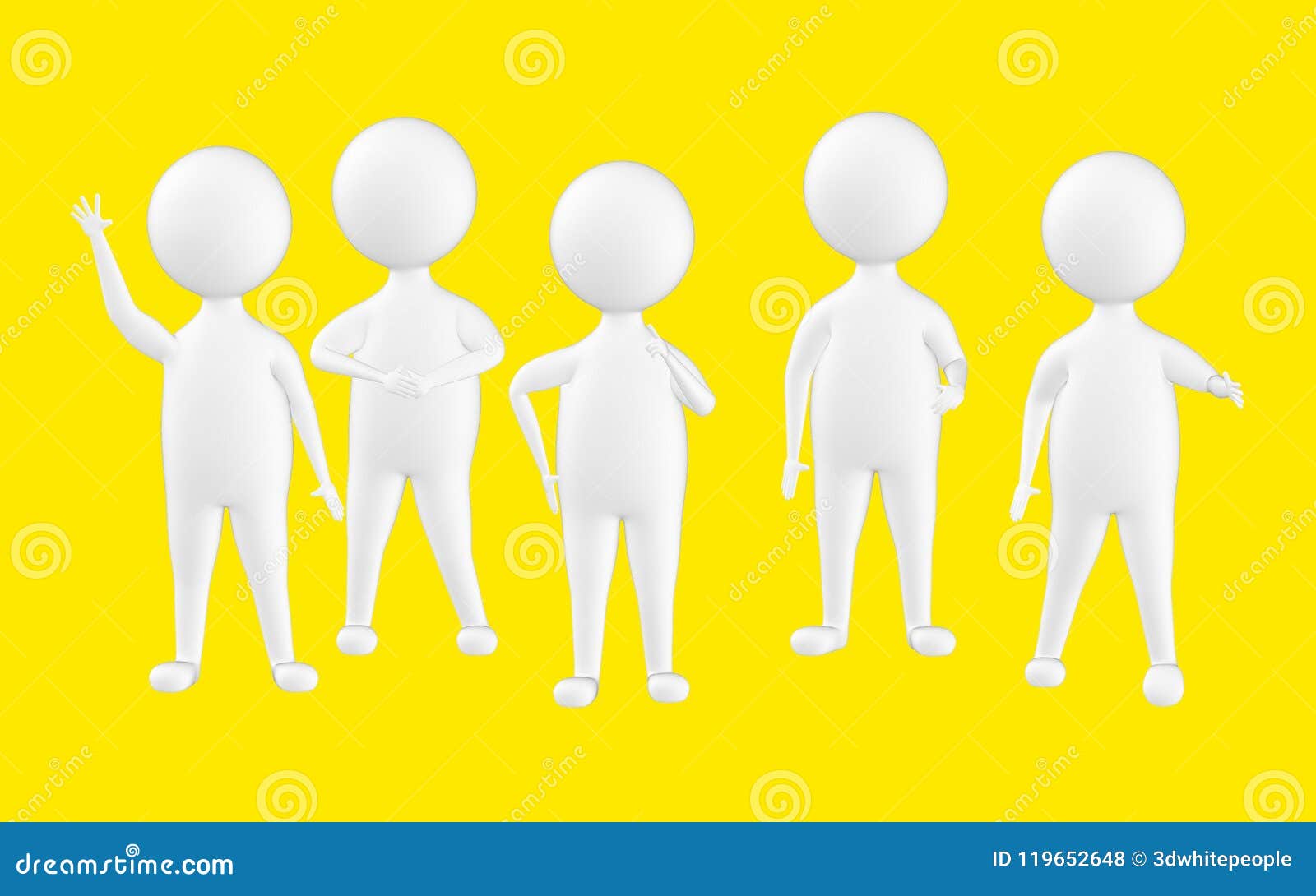 3d character , man team stock illustration. Illustration of crowd ...
