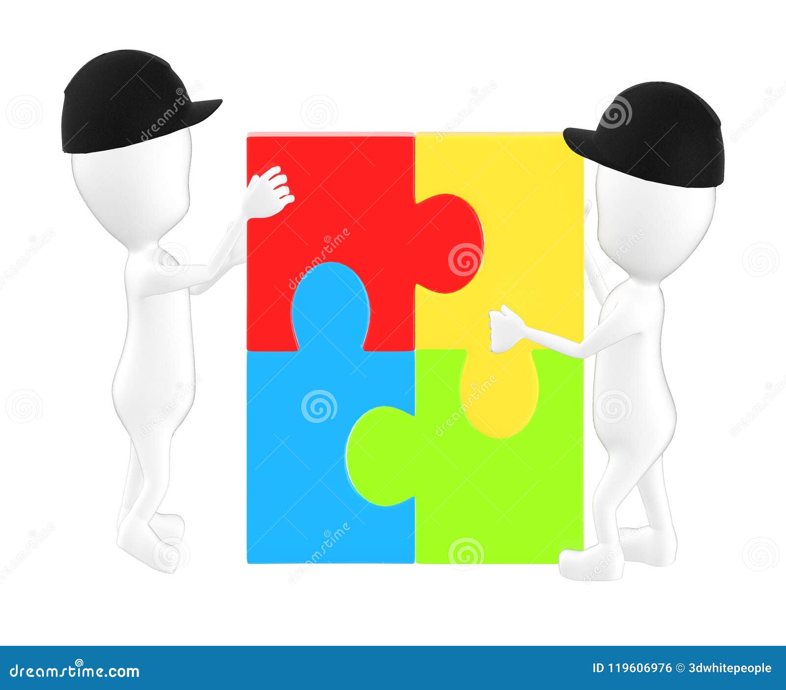 3d Character , Man Two Characters and a Solved Puzzle Stock ... 3d Character , Man Two Characters and a Solved Puzzle Stock ...