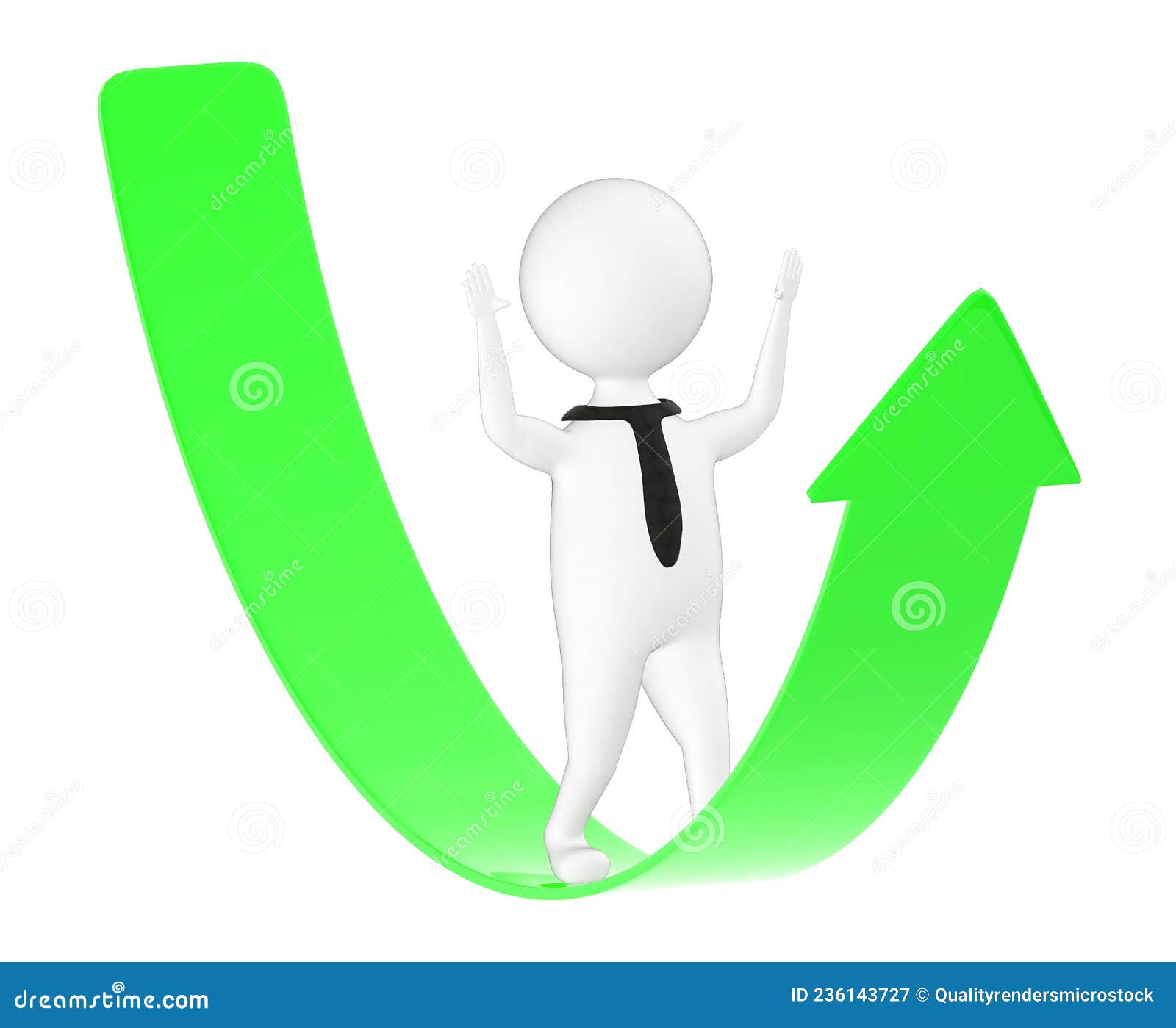 3d Character , Man Walking Over Arrow Stock Illustration - Illustration ...