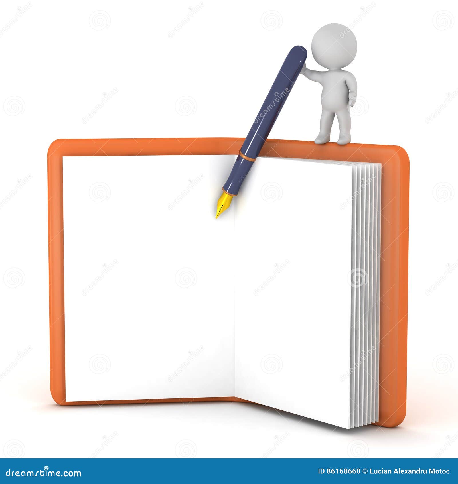 Notepad With Fountain Pen Stock Photo | CartoonDealer.com #60141318