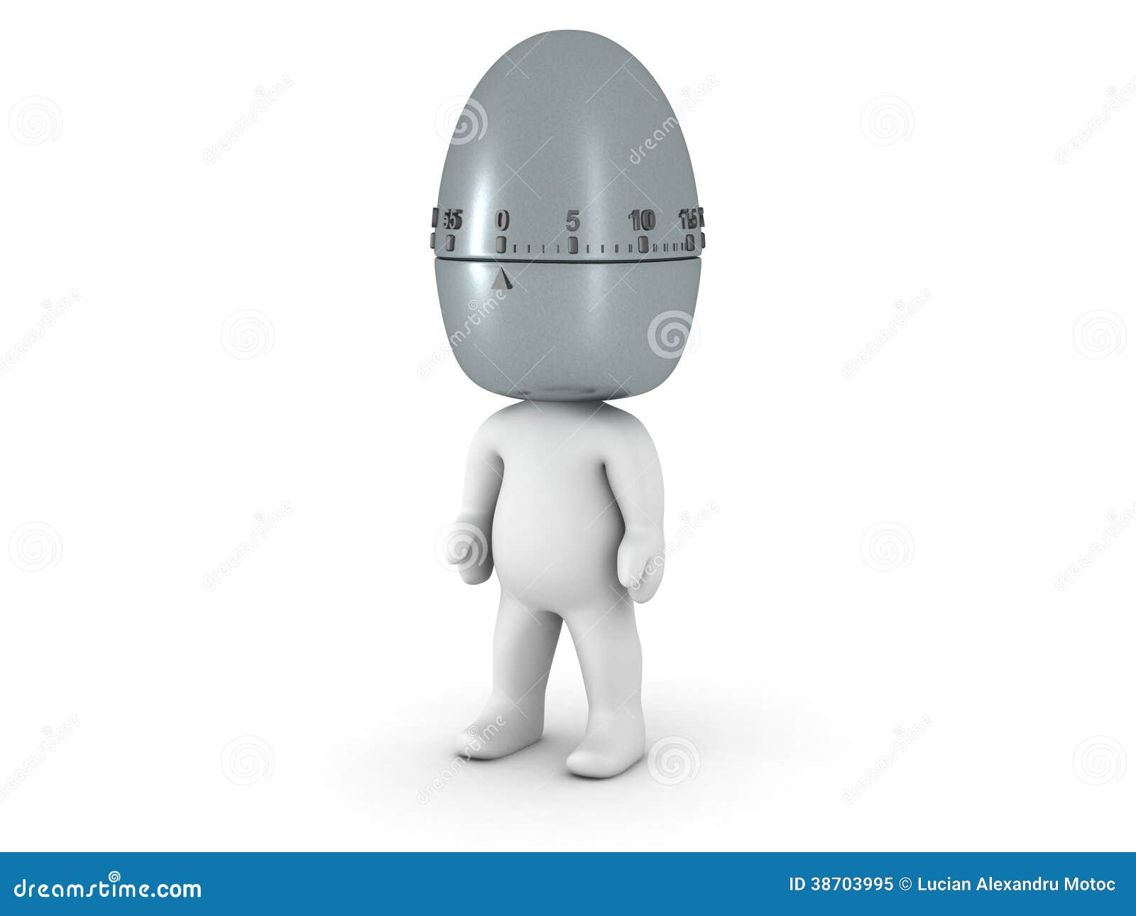 3D Character With Pomodoro Egg Timer As Head Royalty-Free Stock ...