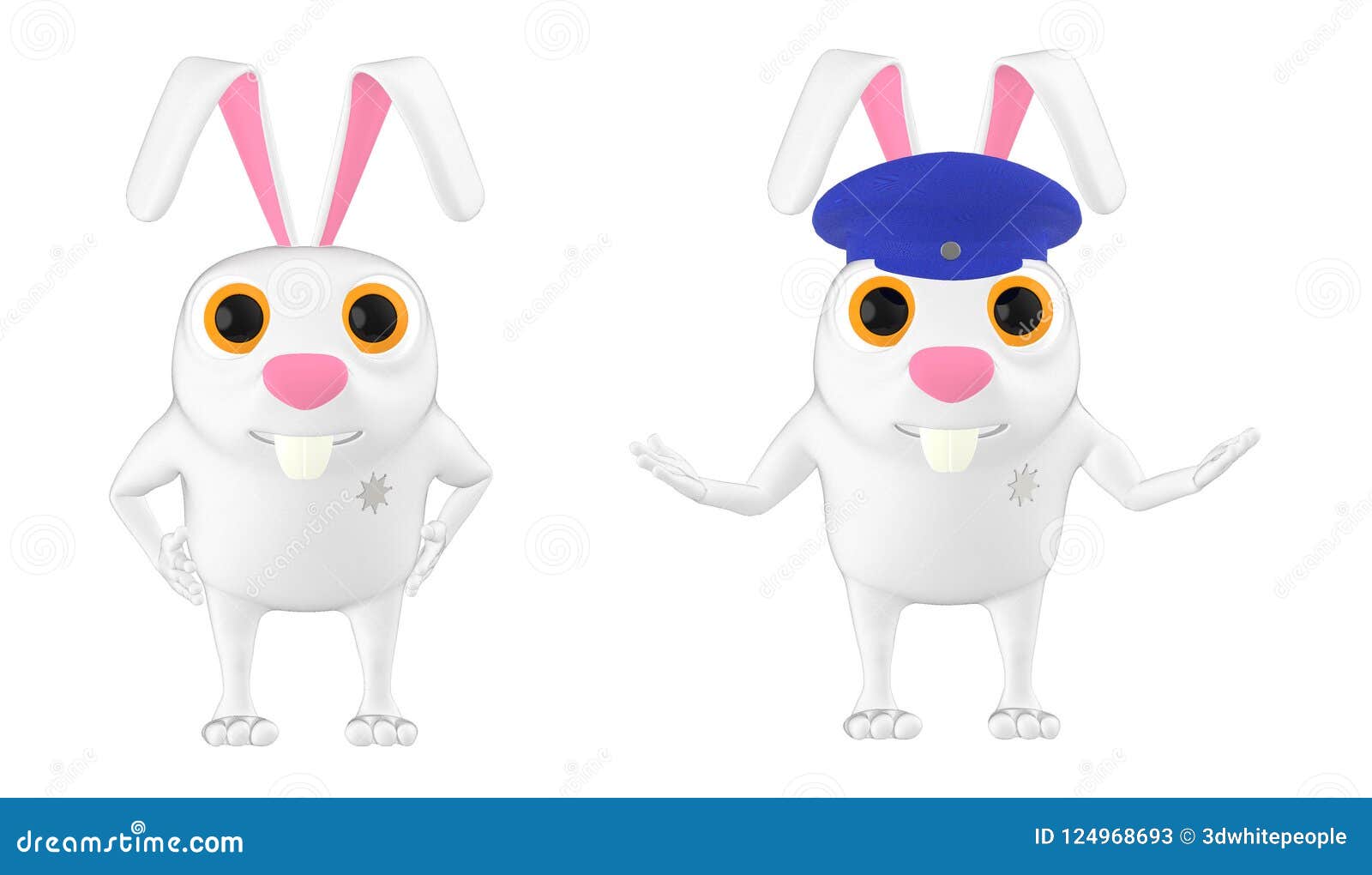 3d character , rabbit cops stock illustration. Illustration of officer ...