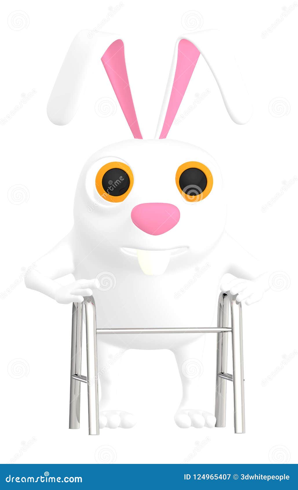 Rabbit Injury Splinting Leg Illustration | CartoonDealer.com #58714328