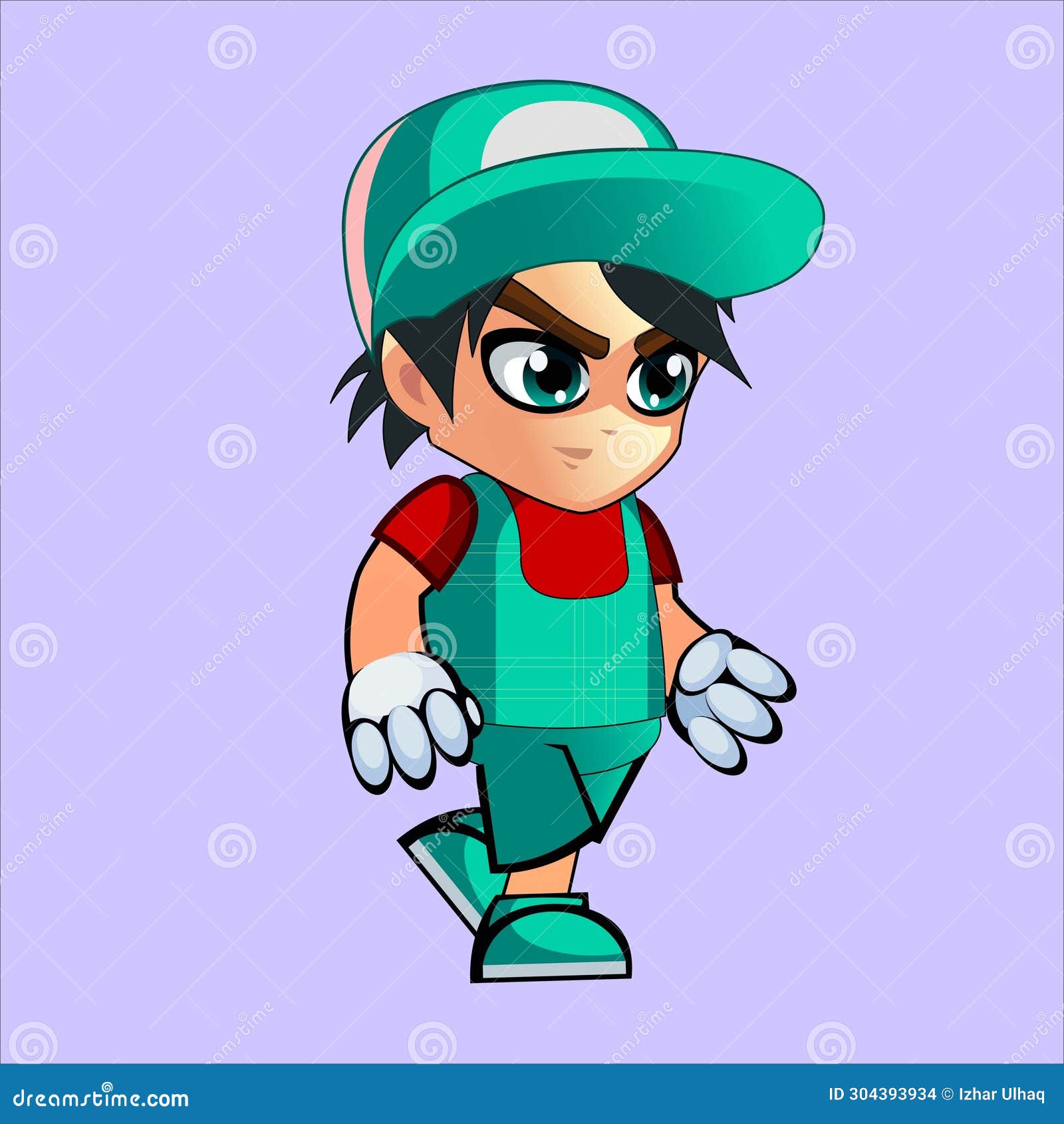 2d Character Run Animation Pose 1 Vector Illustration Stock Vector ...