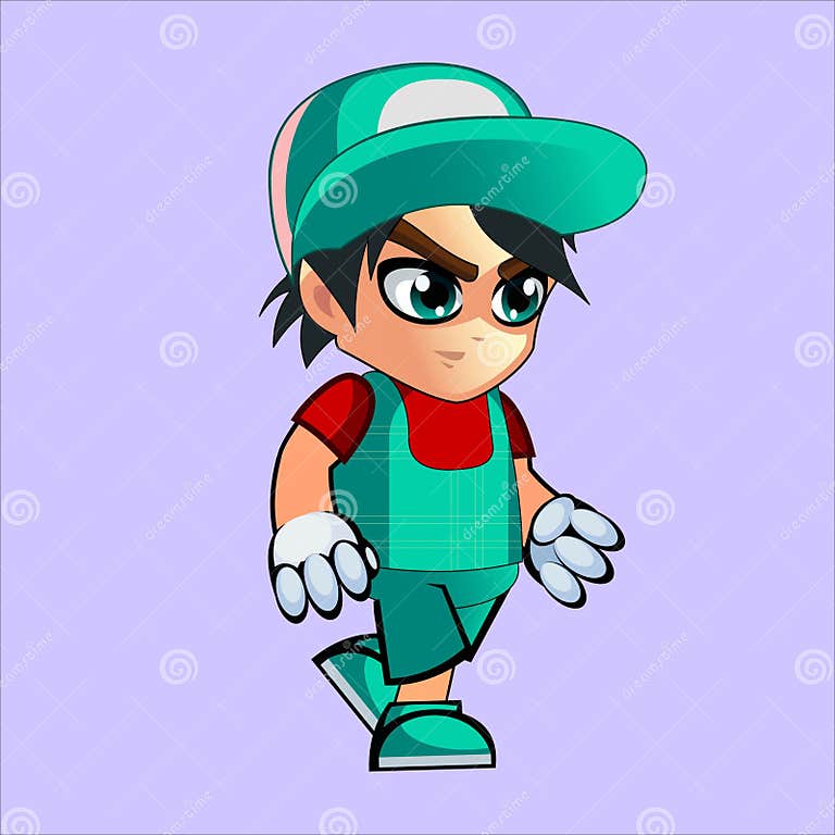 2d Character Run Animation Pose 1 Vector Illustration Stock ...