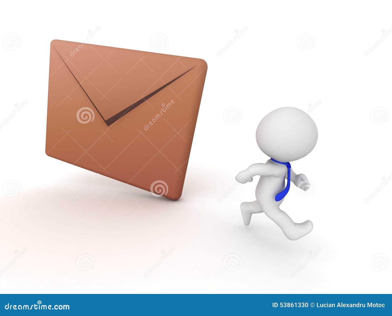 Running Man With Mail Vector Illustration | CartoonDealer.com #103282322