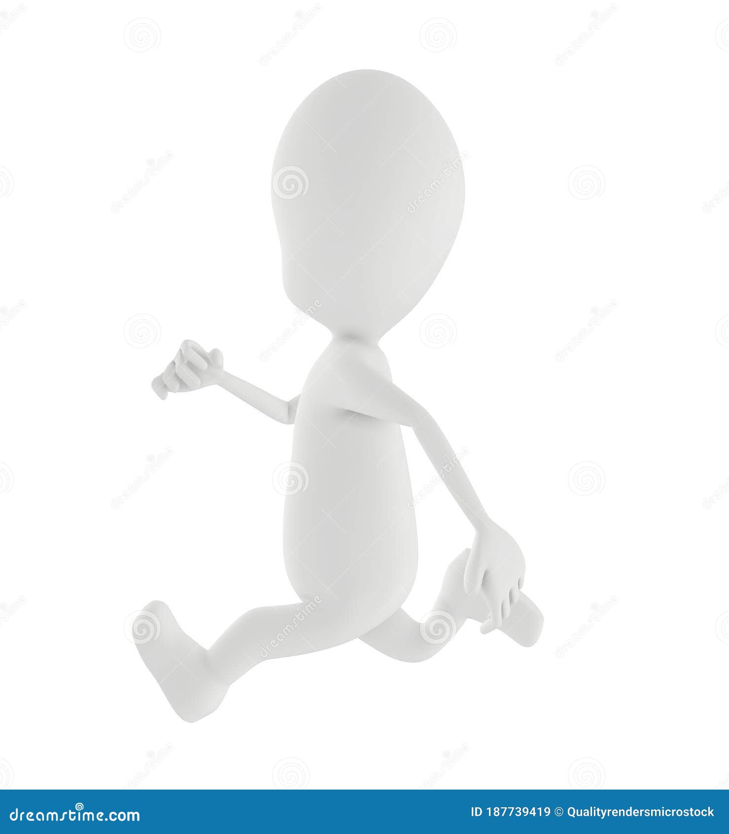 3d character running stock illustration. Illustration of people - 187739419