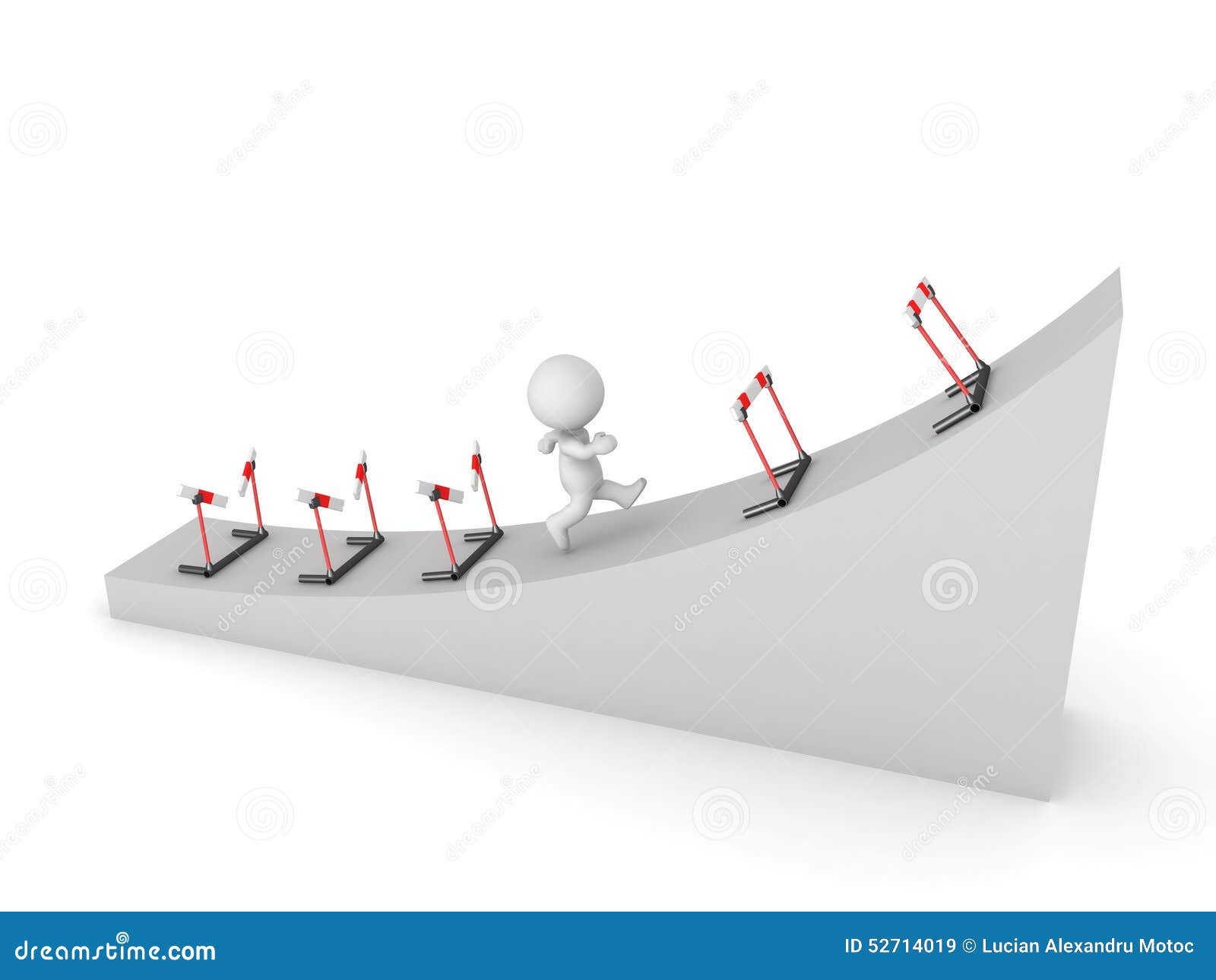 Breaking Barriers, Overcome Obstacles, Vector Concept. Symbol Of ...
