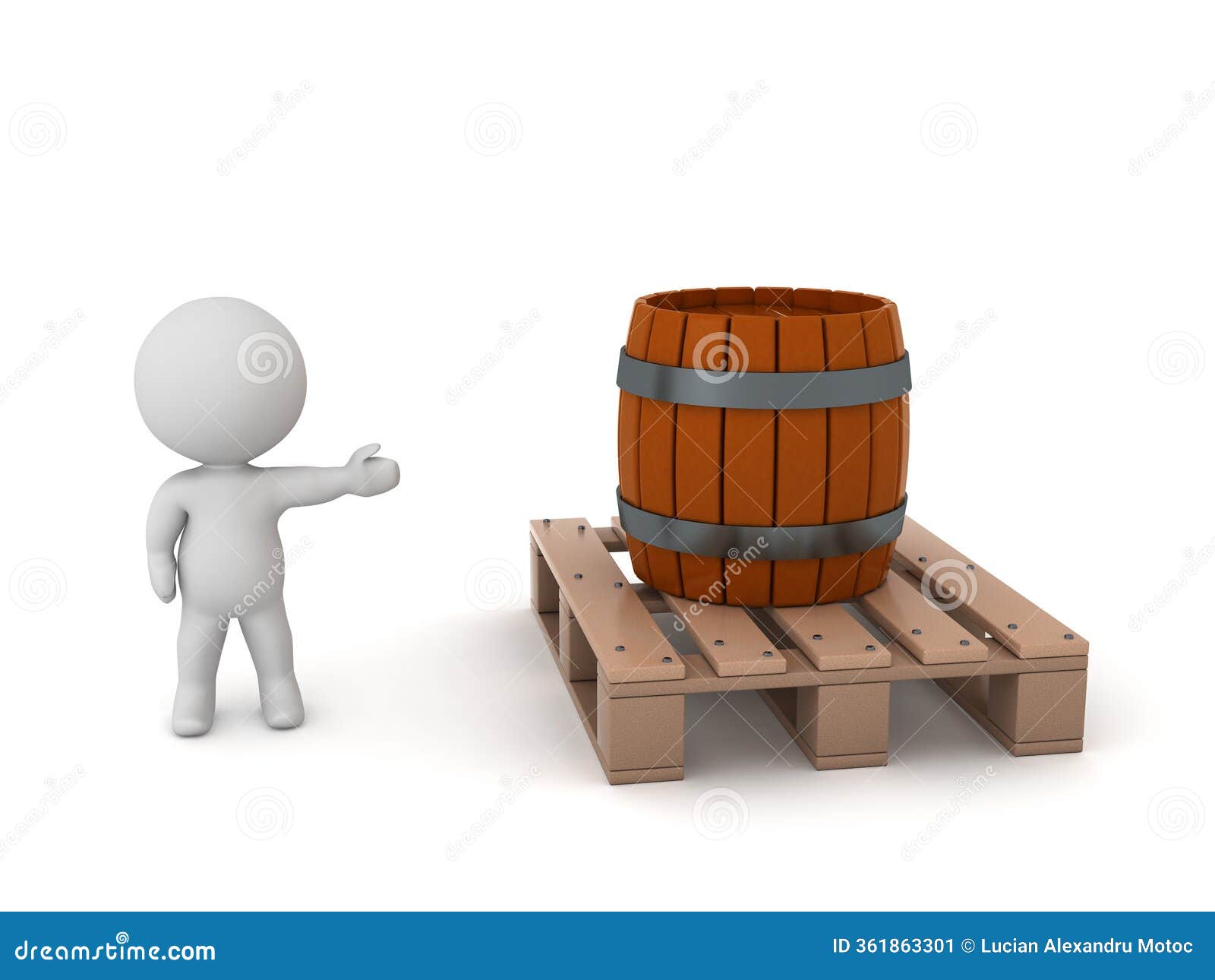 3D Character Showing R6 Battery Royalty-Free Stock Image ...