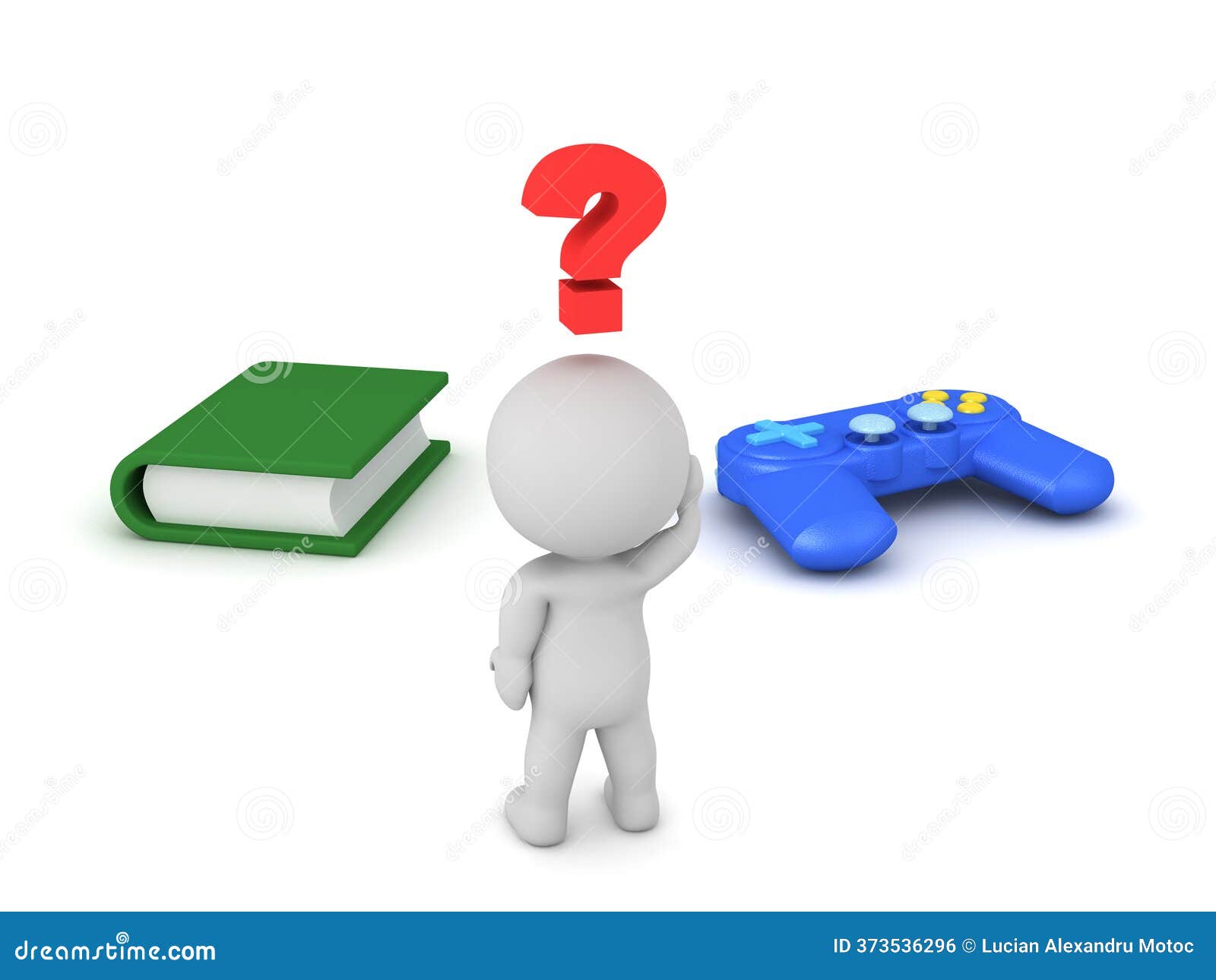 3D Character Thinking Of Ideas Royalty-Free Stock Image | CartoonDealer ...