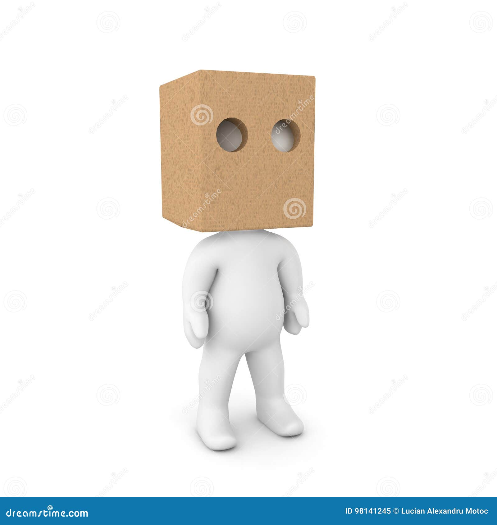Paper Bag On Head Cartoon Vector | CartoonDealer.com #72041201