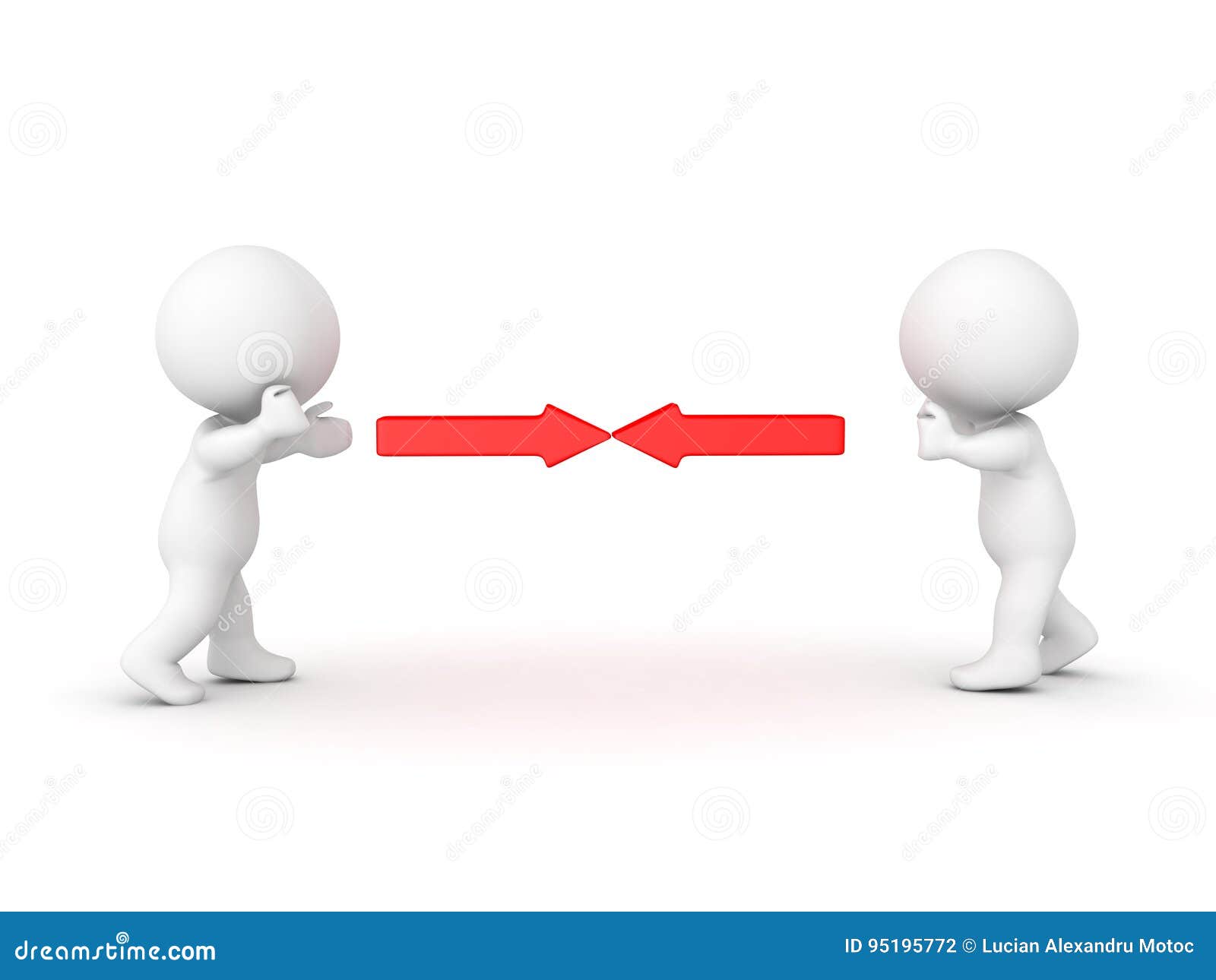 Opposing View Black White Heads Silhouettes Vector Illustration ...