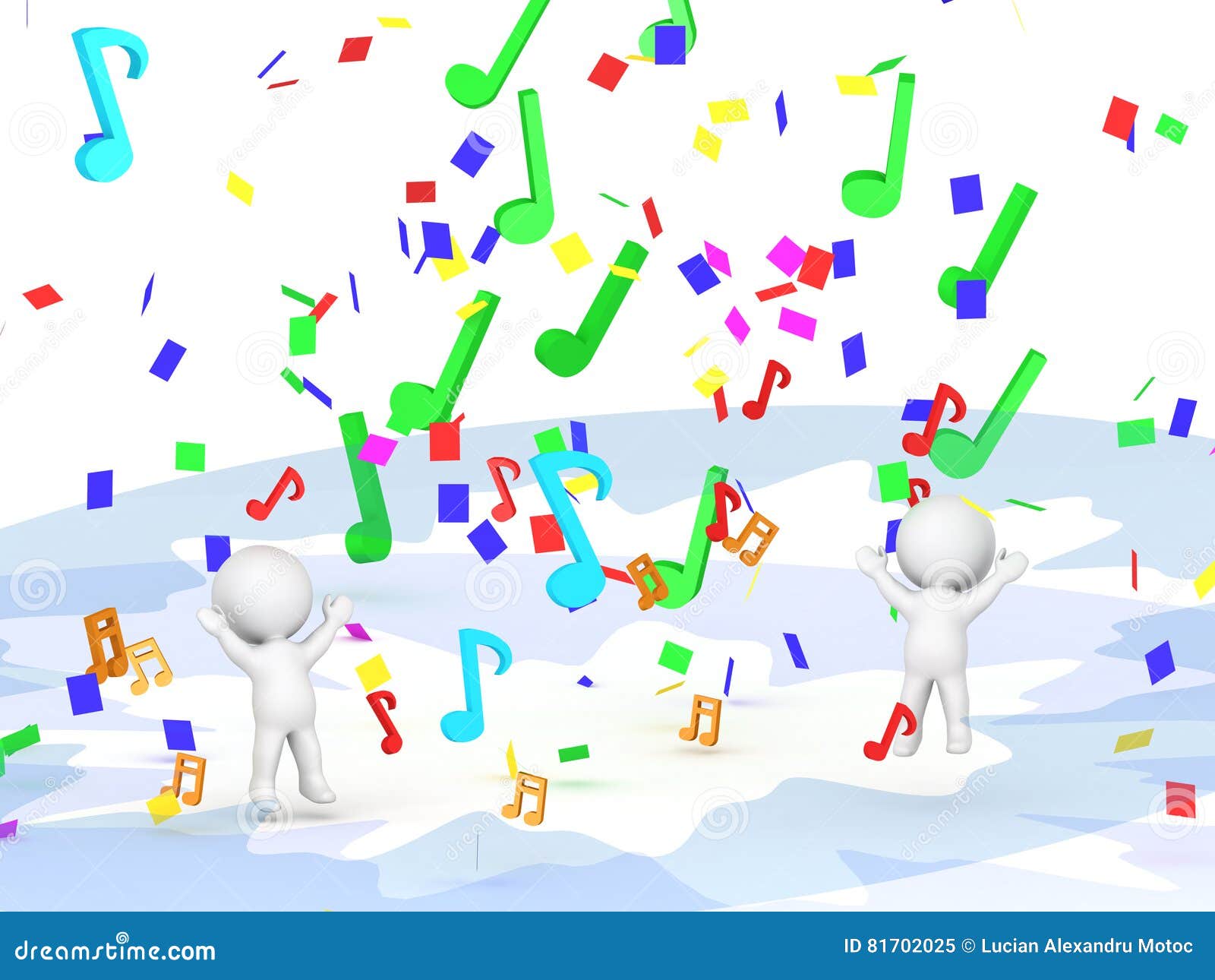 Partying Confetti Cartoon People Card Vector Banner | CartoonDealer.com ...