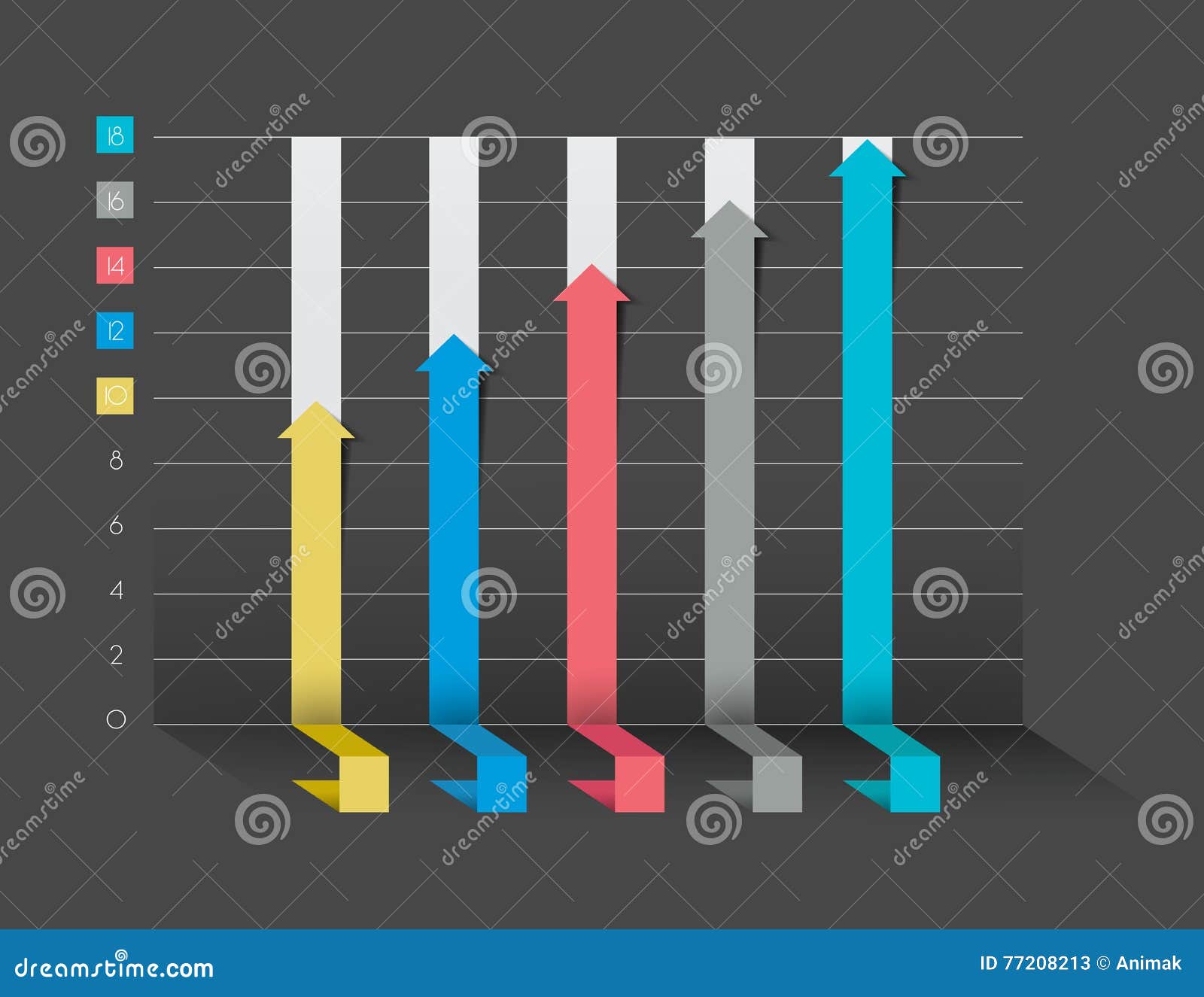 Graph On Blue Abstract Background, Chart Stock Image | CartoonDealer ...
