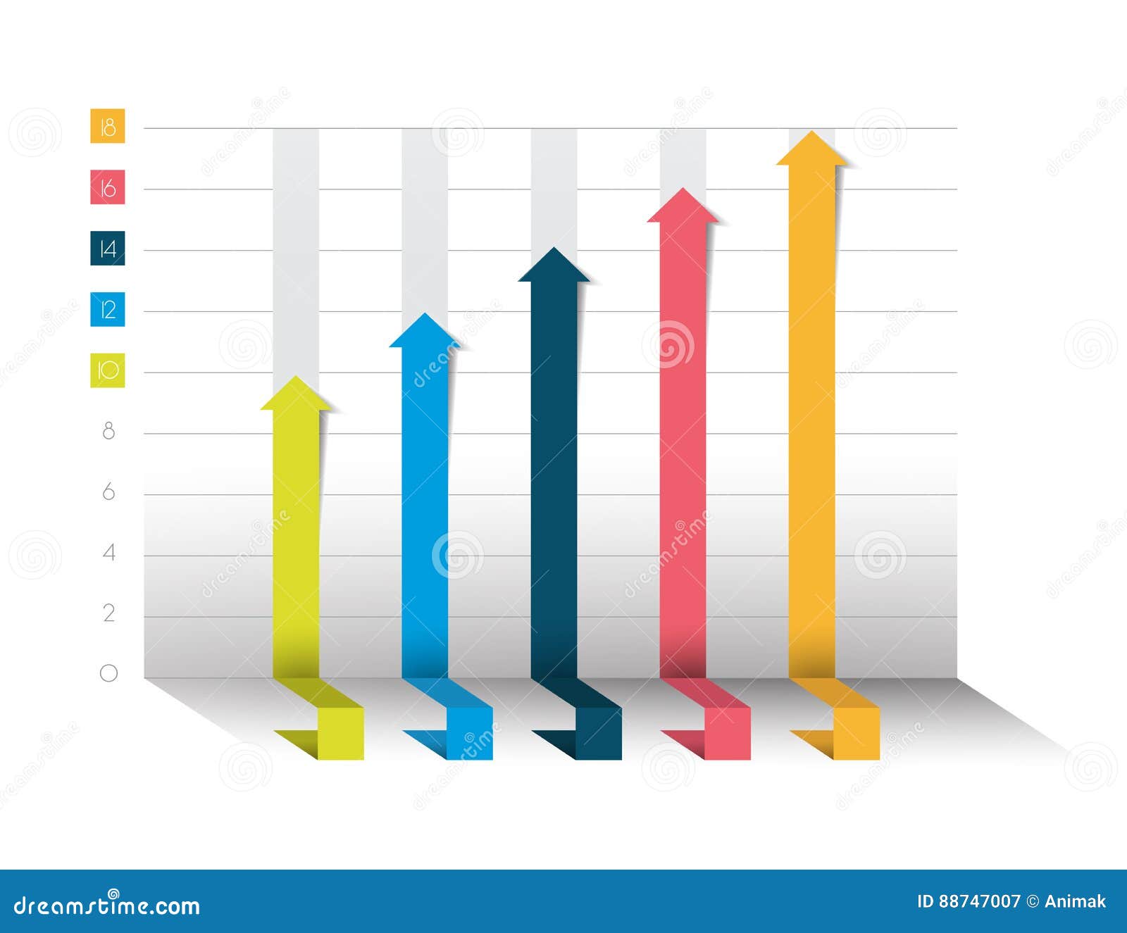 3D Chart, Graph. Infographics Business Elements Stock Vector ...