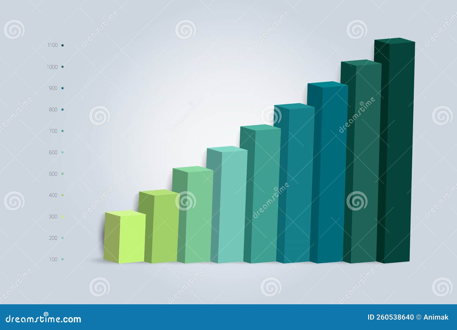 3D Chart, Graph. Simply Color Editable Stock Vector - Illustration of ...