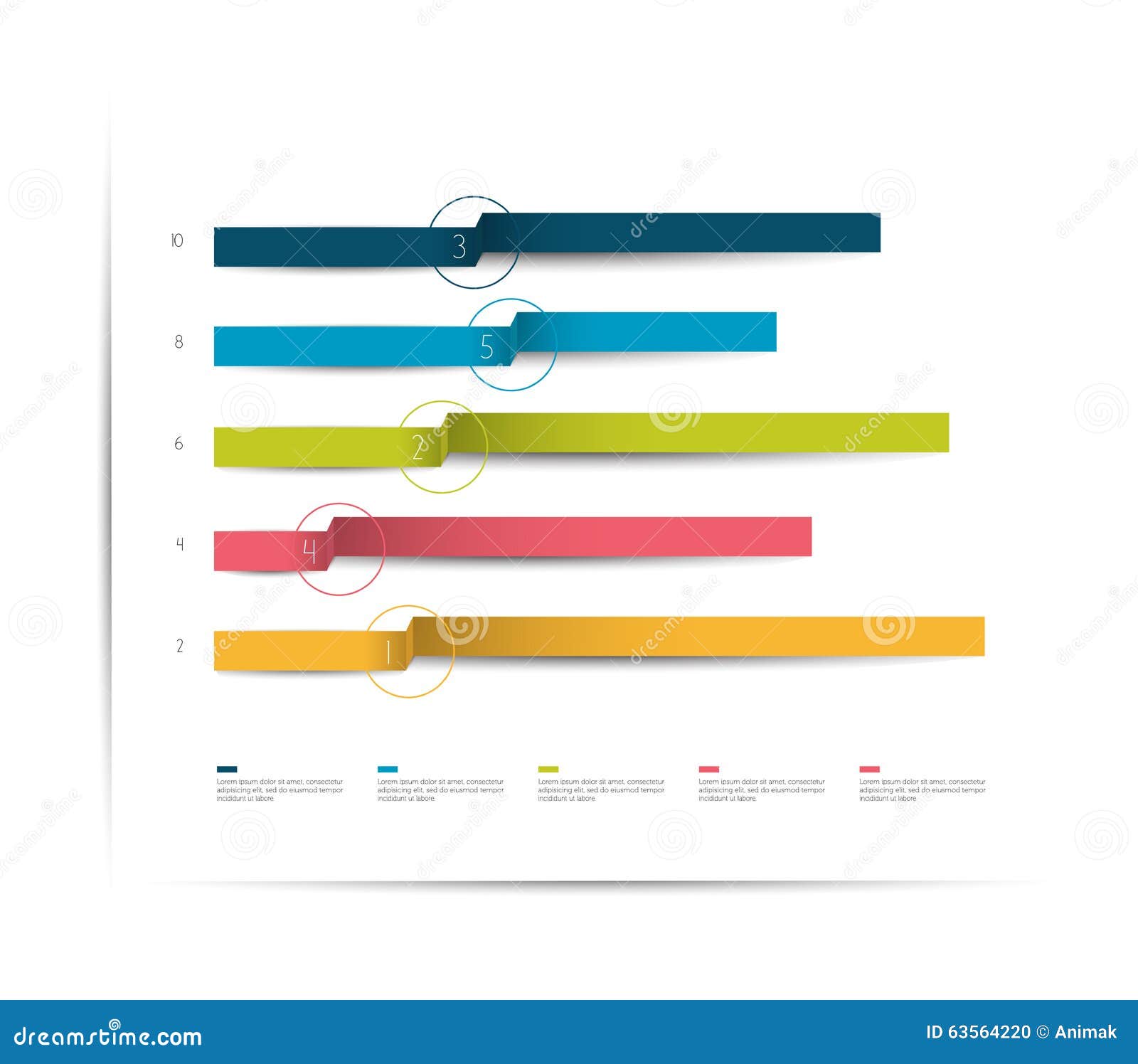 3D Chart, Graph. Trend Design Stock Vector - Illustration of flat ...