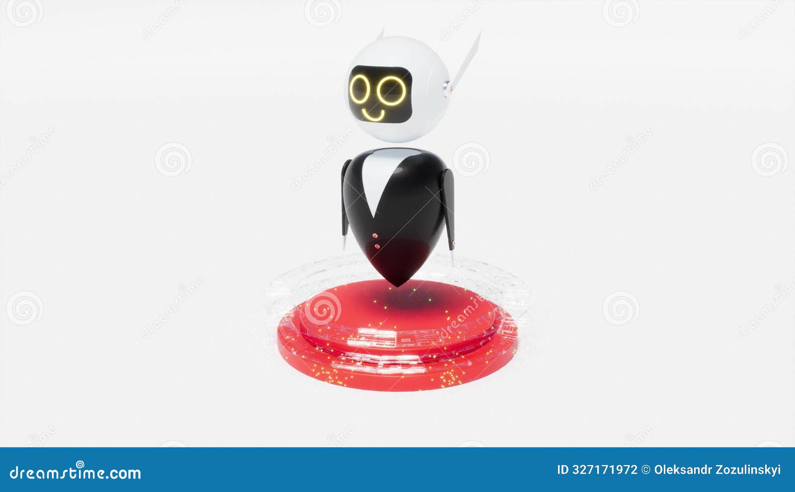 3D Chat Bot Assistant Help AI 3d Stock Illustration - Illustration of ...