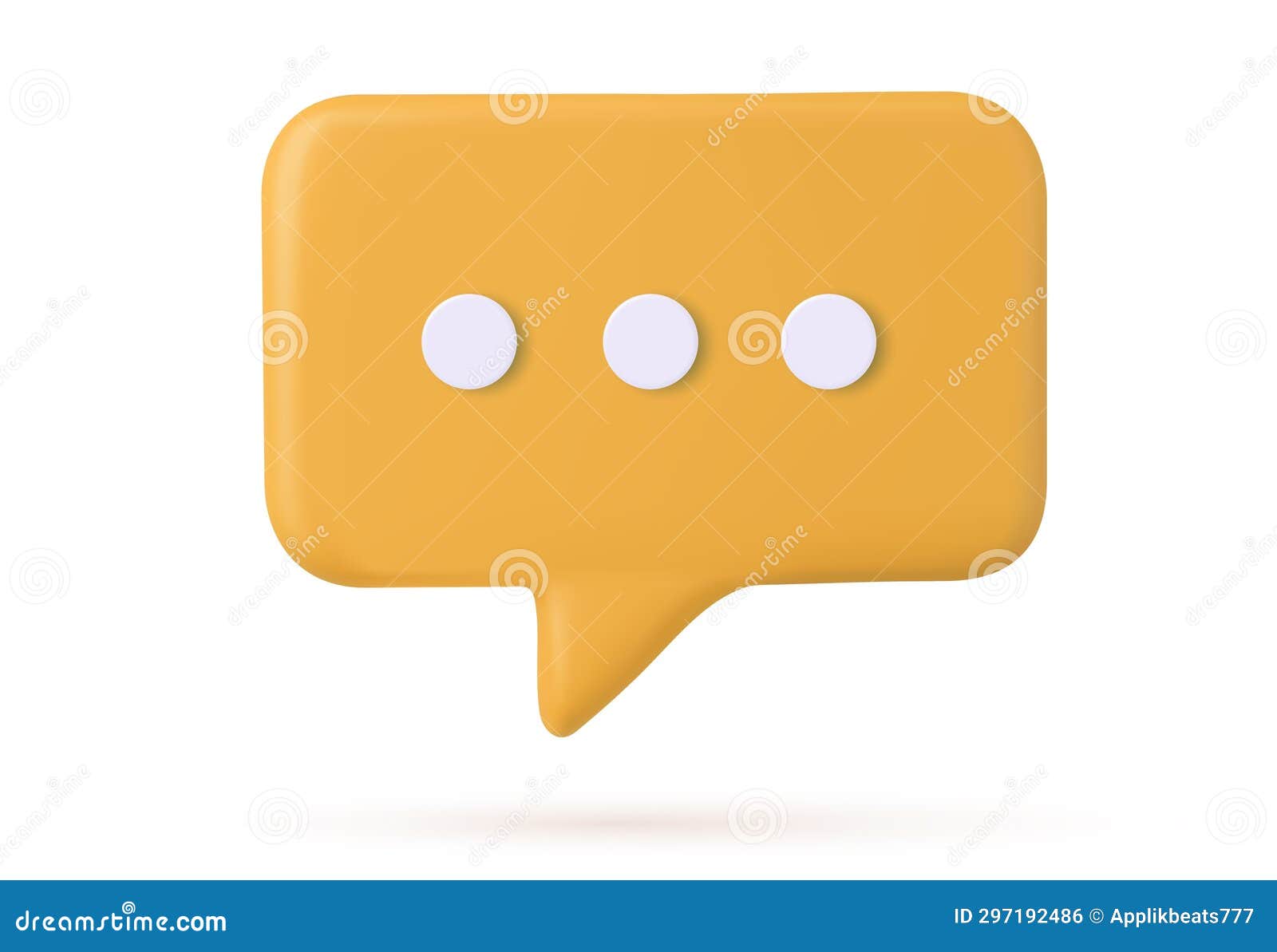 3d Chat bubble stock illustration. Illustration of communication ...