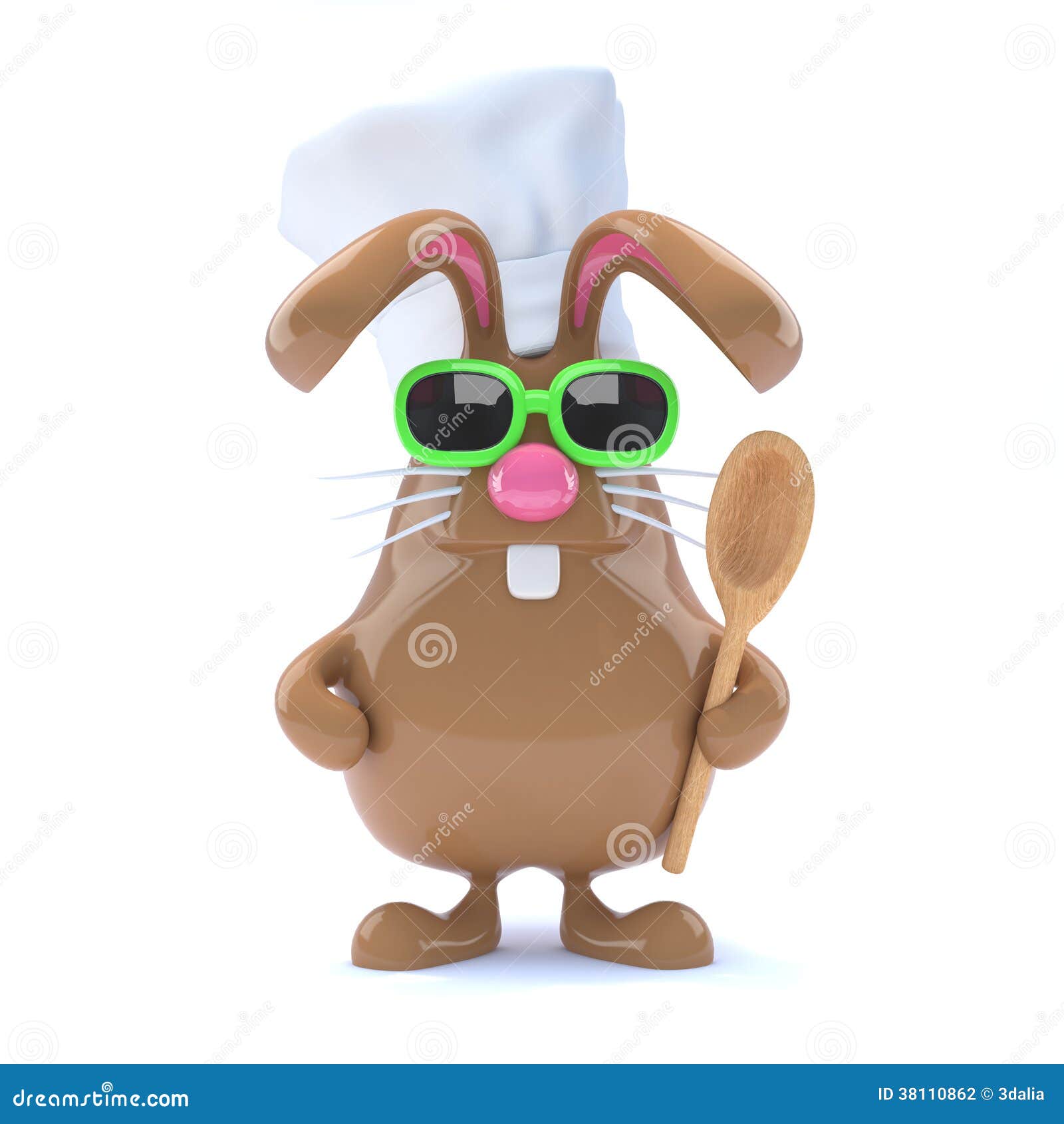 3d Chcolate Bunny Chef Stock Photography - Image: 38110862