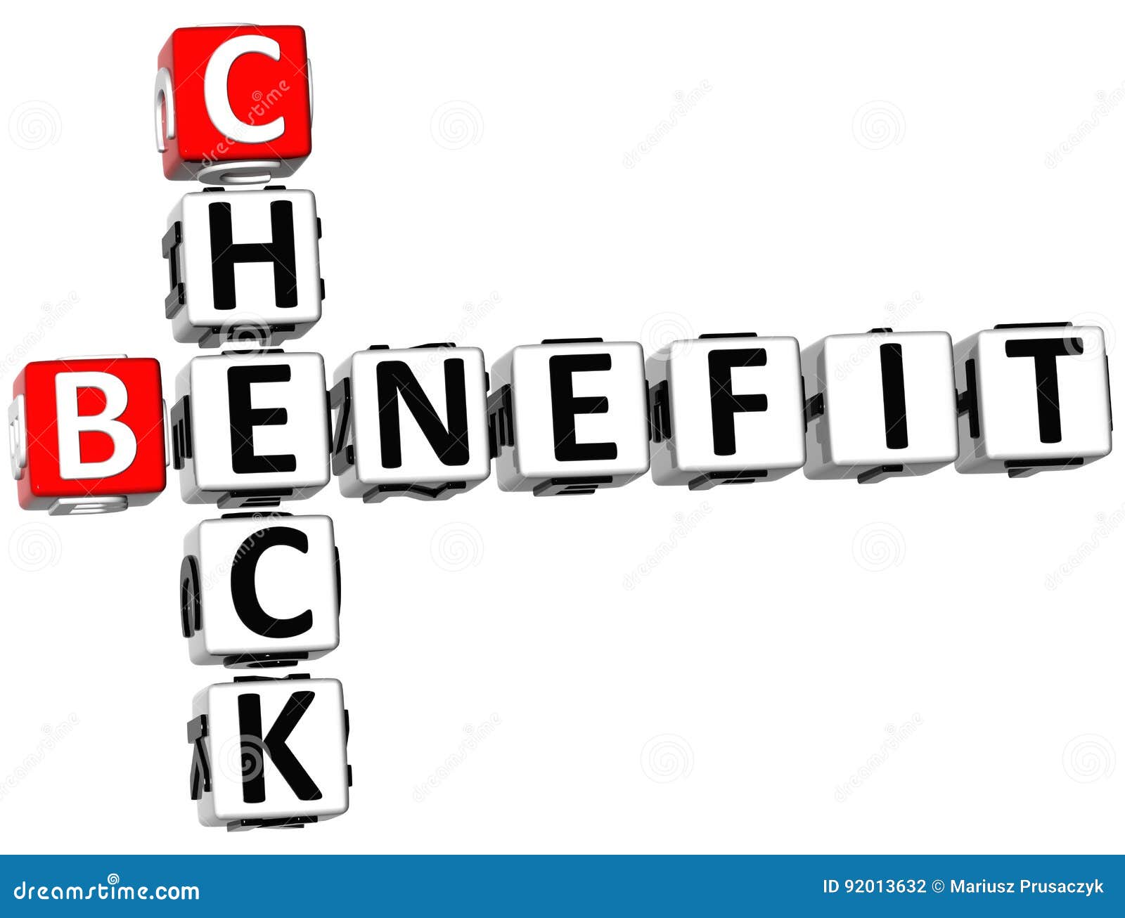 3D Check Benefit Crossword stock illustration. Illustration of element ...