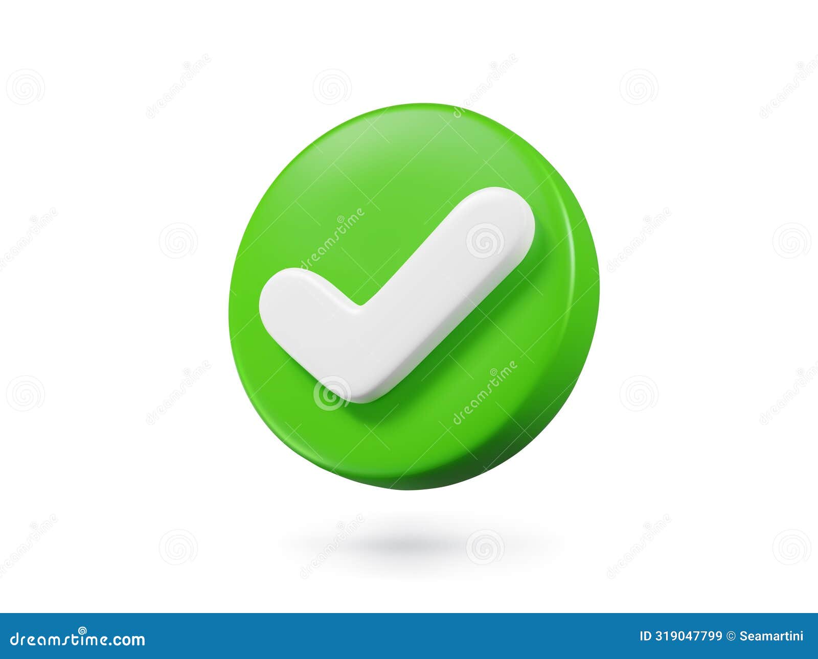 3D Check Icon, Checklist Tick, Done Mark, Vector Stock Illustration ...