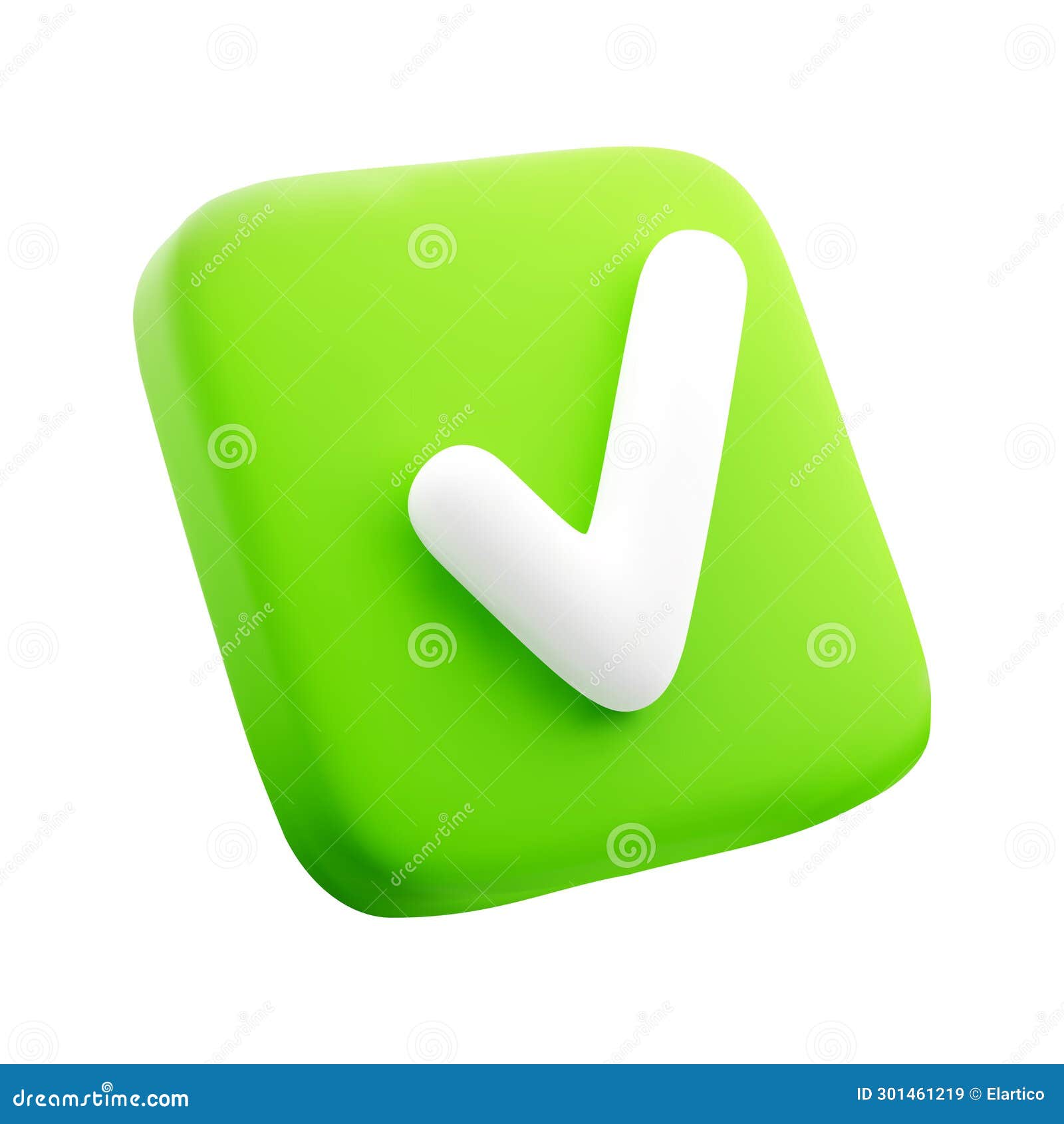 3D Check Mark Box Icon Isolated on White Background. Design Element for ...