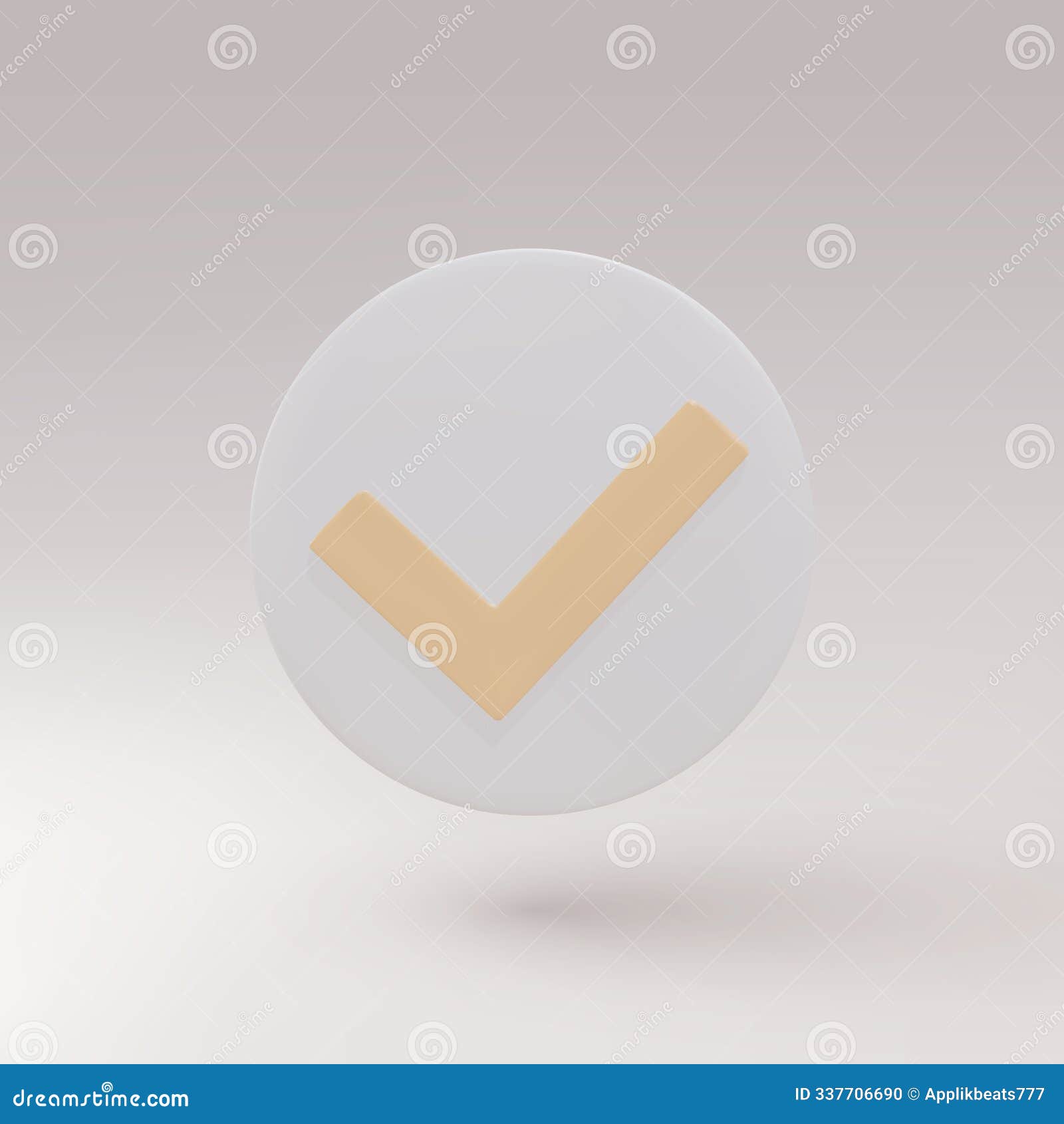 3d Check Mark Button - OK, App Icon. Vector Illustration Stock ...