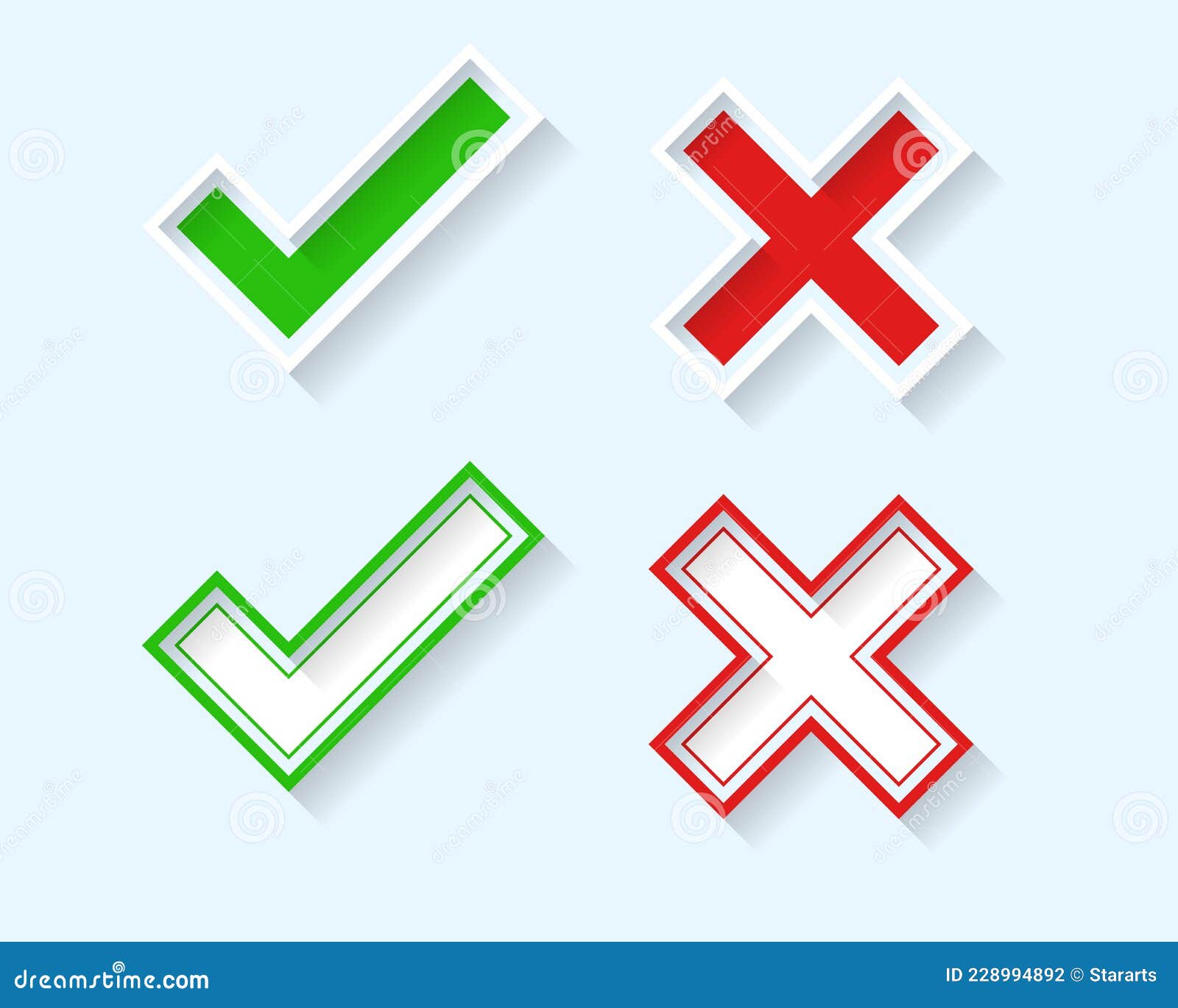 3d Check Mark and Cross Symbols Set Stock Vector - Illustration of ... 3d Check Mark and Cross Symbols Set Stock Vector - Illustration of ...