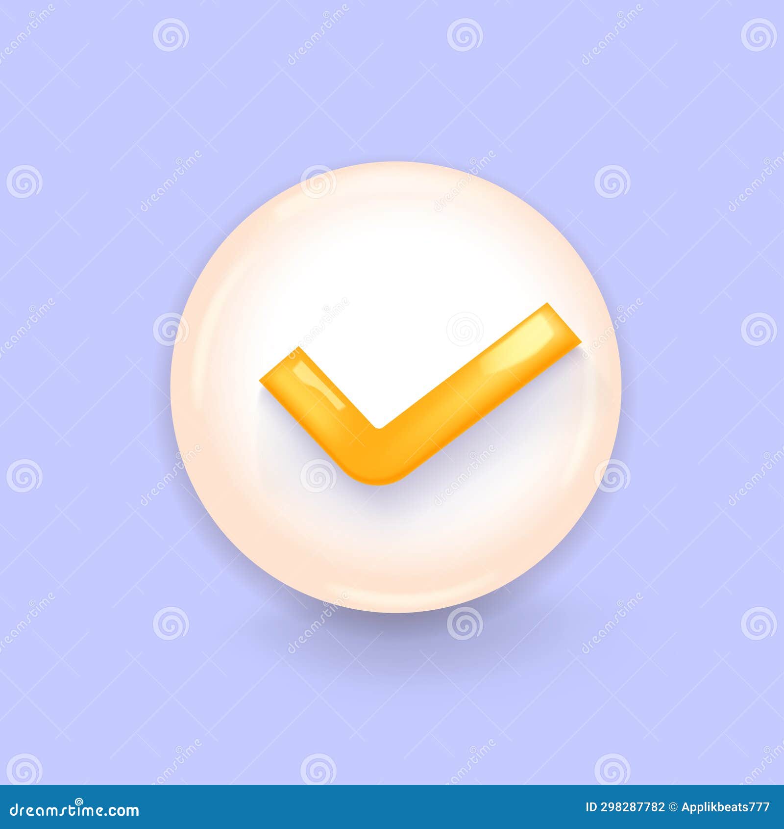 3d Check Mark Icon, Check List Button Choice for Right, Success, Tick ...