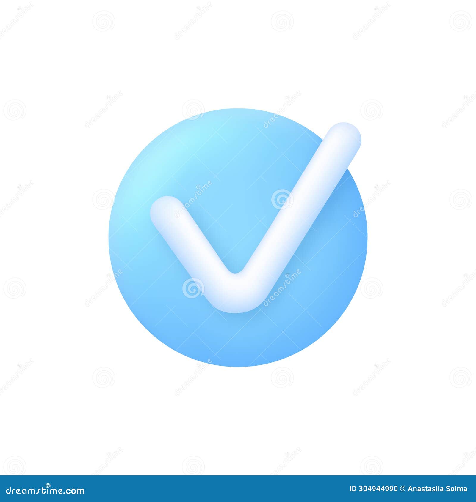 3D Check Mark Success Icon. Check List Button, Success Tick and Accept ...