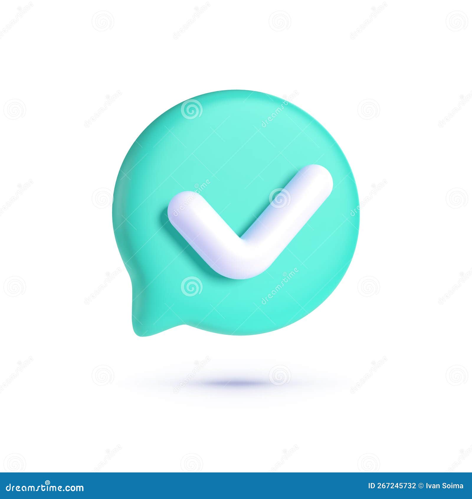 3d Check Mark for Web Background Design. Check Mark 3d. 3d Button on ...
