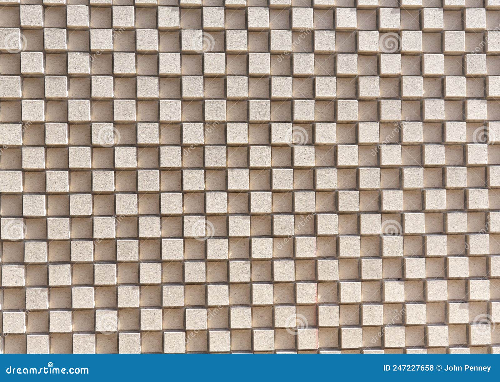 A 3D Checkerboard Pattern of Beige Bricks Stock Photo - Image of ...